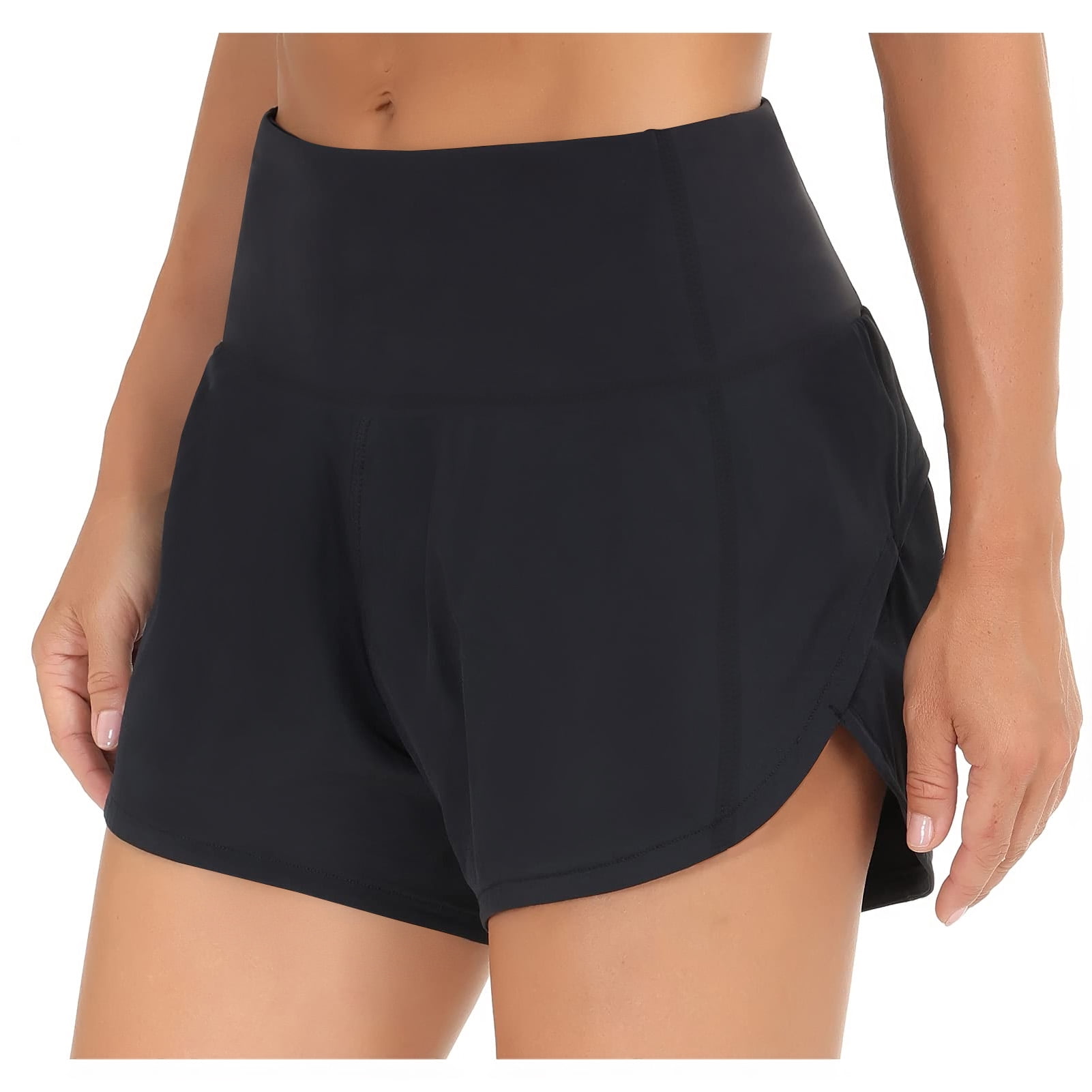 Rosvigor Womens Athletic Shorts High Waisted Workout Shorts Gym Yoga ...