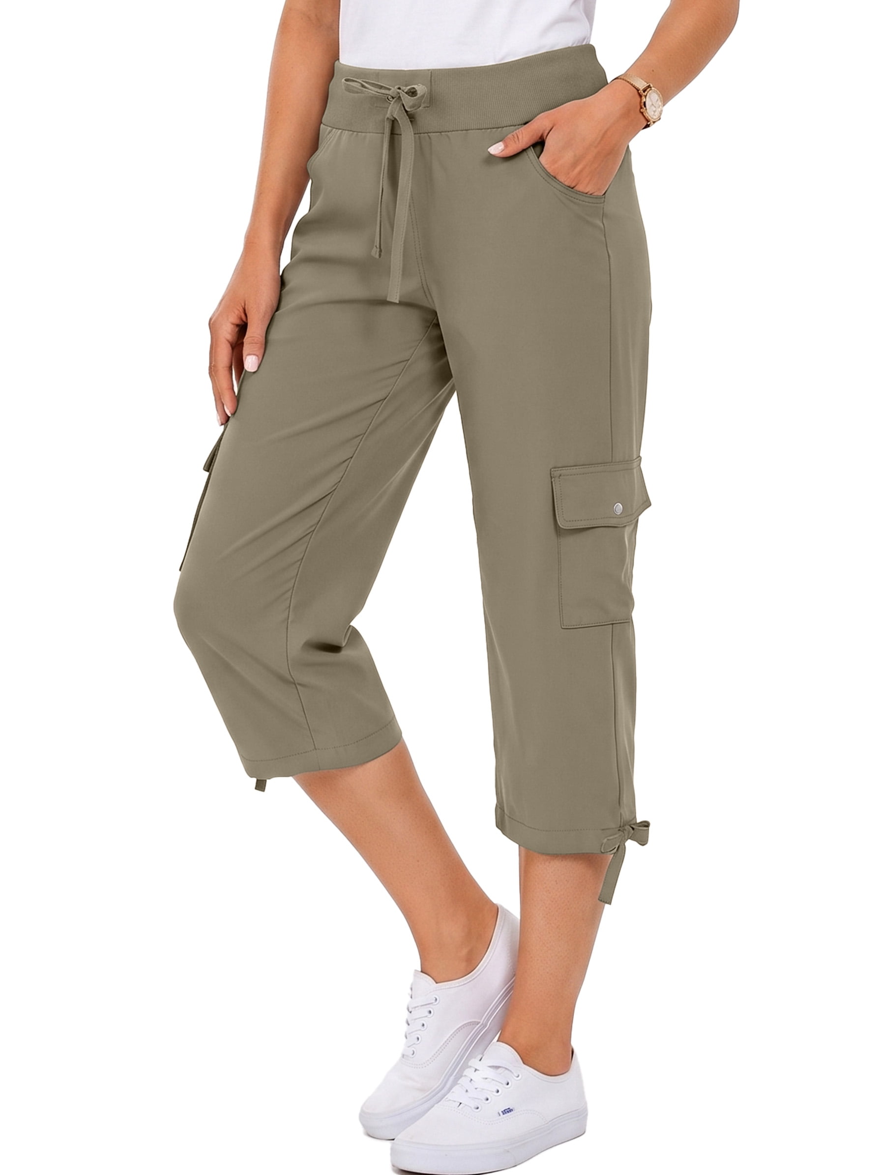 Rosvigor Womens Cargo Capris, Lightweight Quick Dry Hiking Pants ...