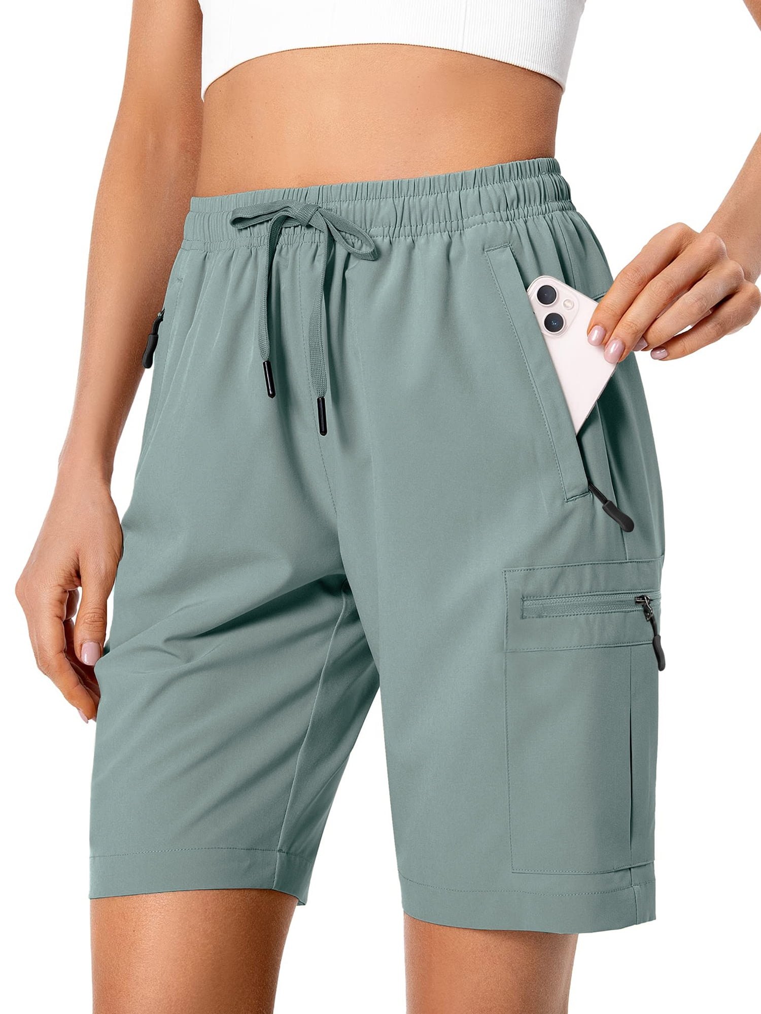 Rosvigor Womens Hiking Cargo Shorts Quick Dry Athletic Shorts for Women ...