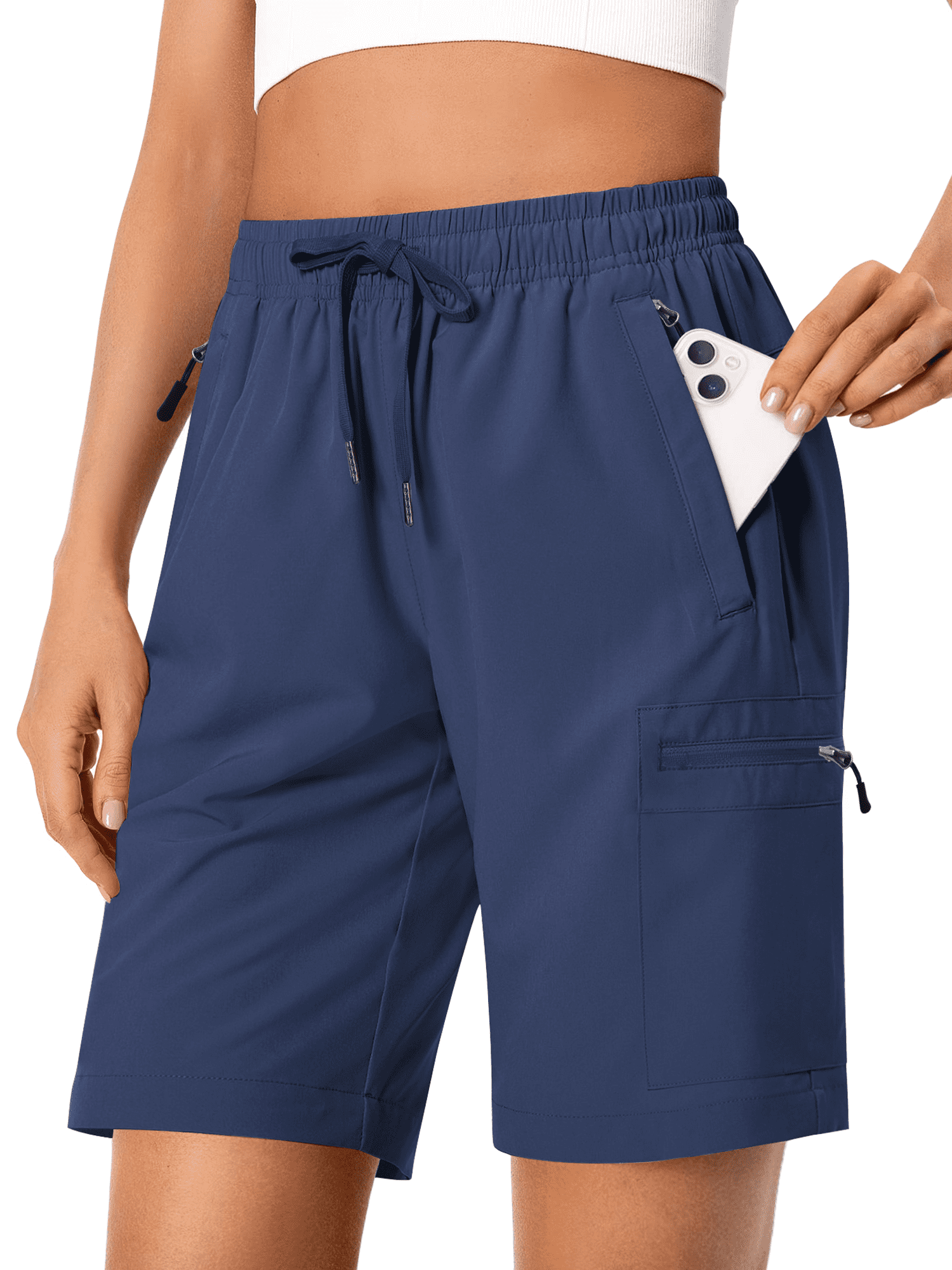 Rosvigor Womens Hiking Cargo Shorts Quick Dry Athletic Shorts for Women ...