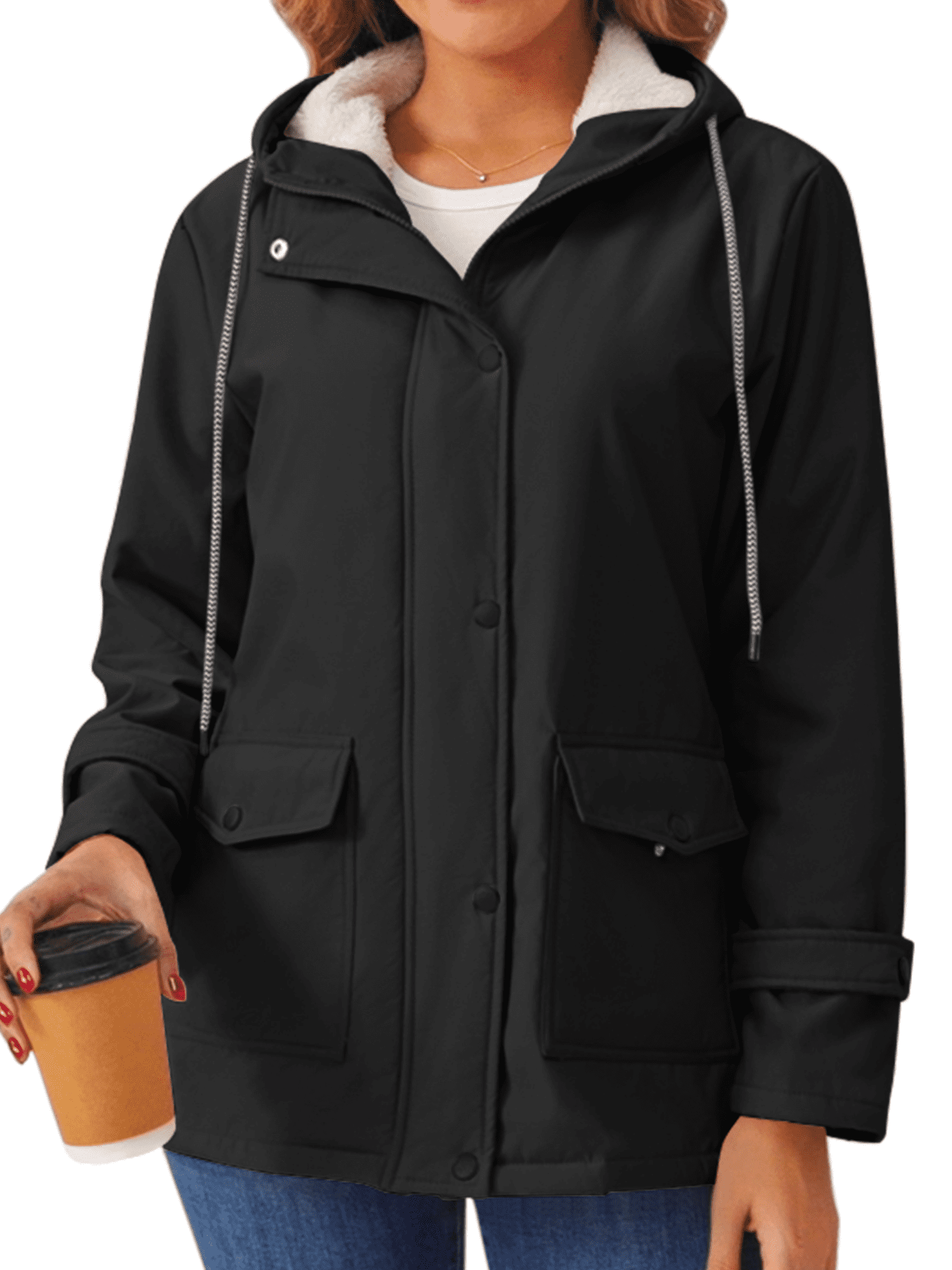 Rosvigor Womens Sherpa Coats Winter Fleece Jackets Women Warm Parkas ...