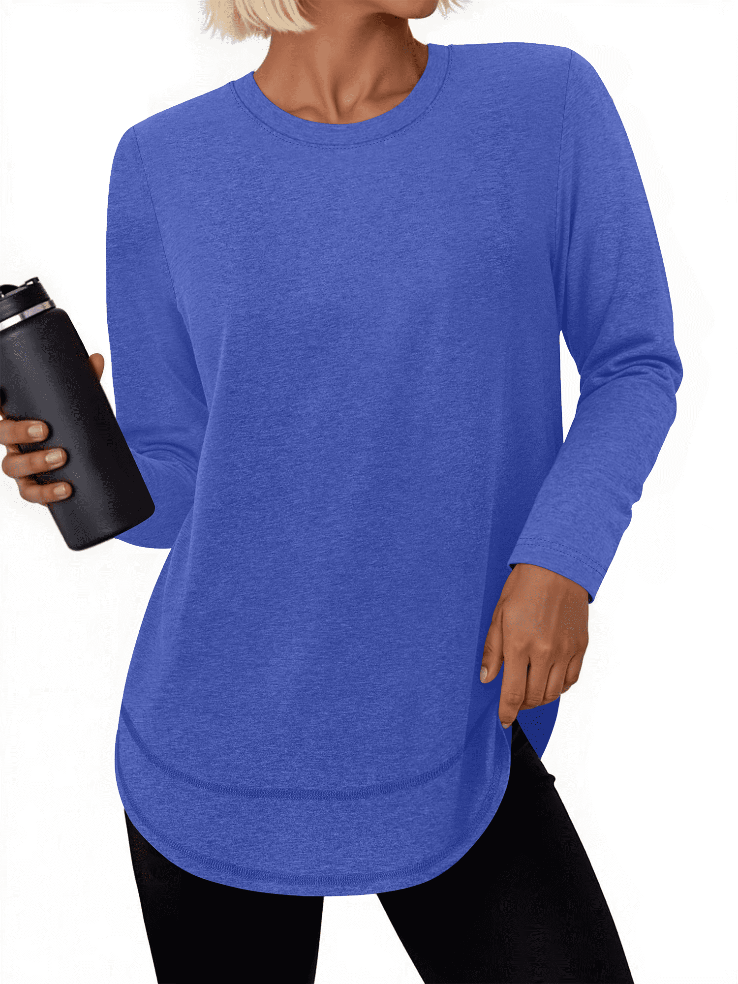 Rosvigor Womens Workout Tops Long Sleeve Tee Shirts Quick Dry Athletic ...