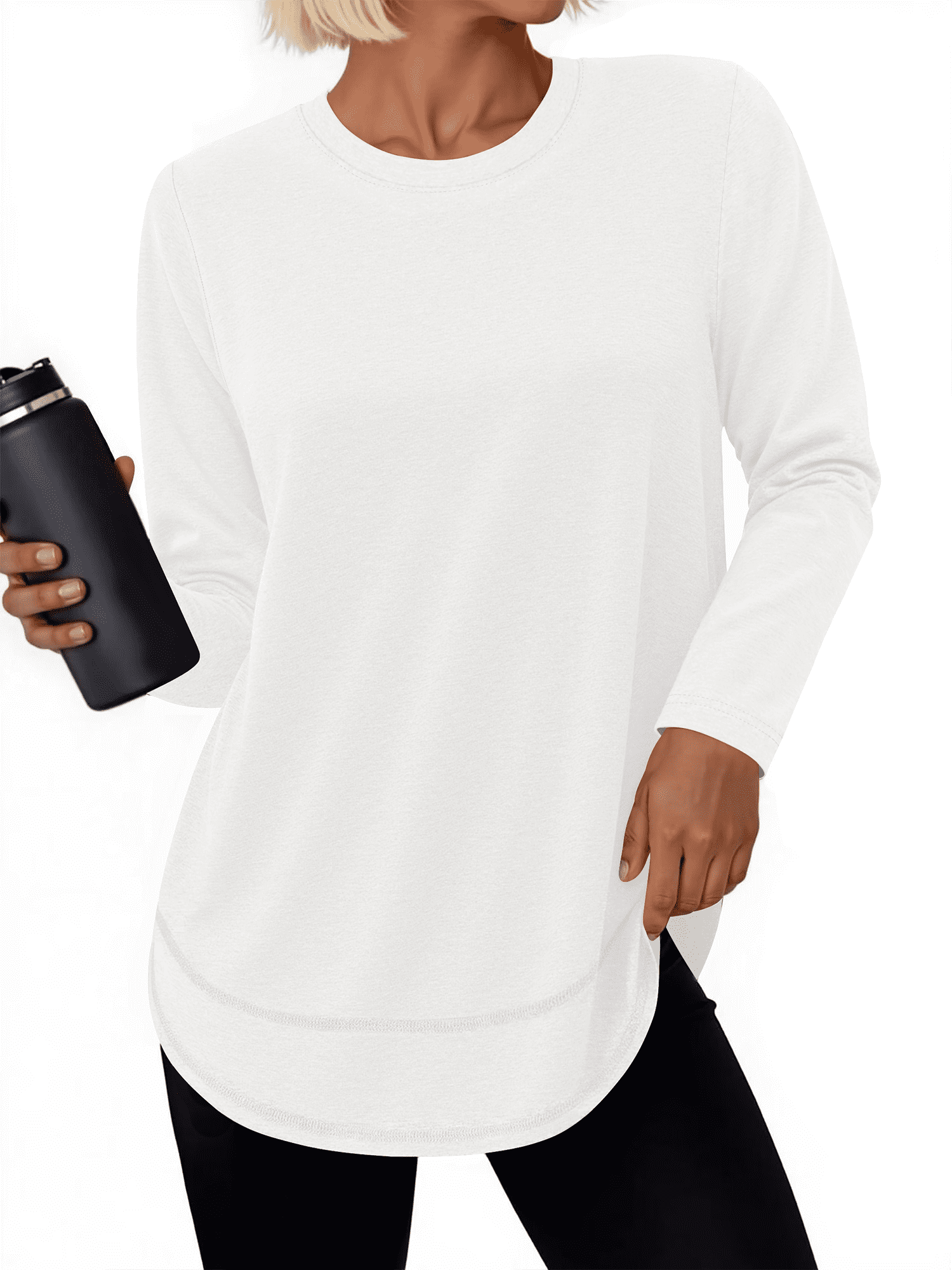 Rosvigor Womens Workout Tops Long Sleeve Tee Shirts Quick Dry Athletic ...