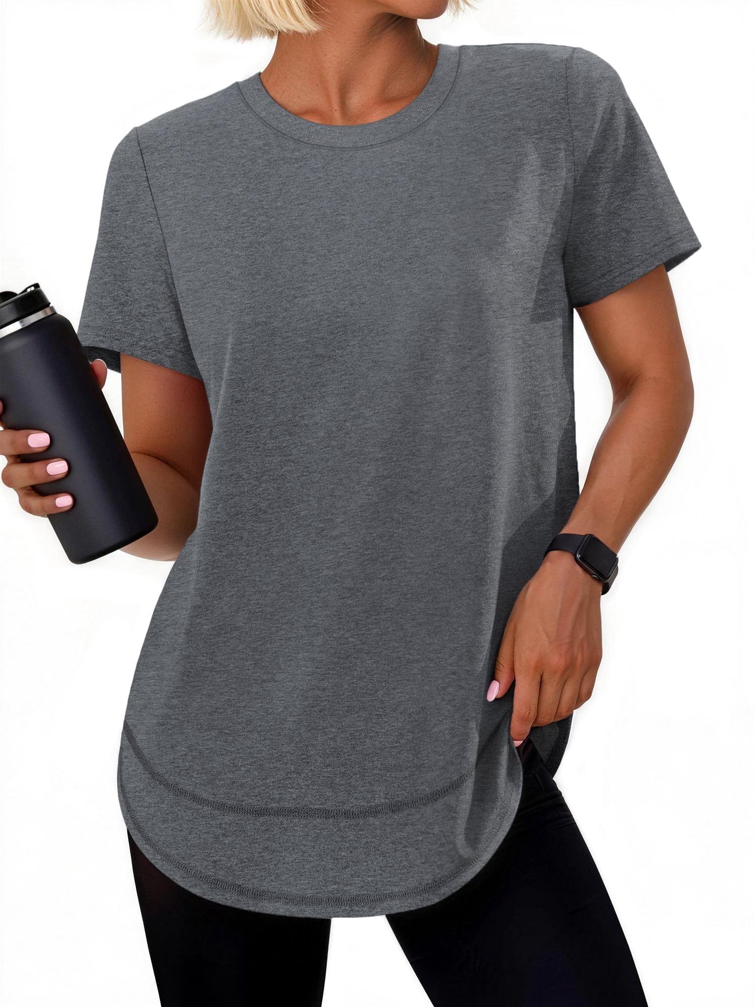 Rosvigor Womens Workout Tops Short Sleeve Tee Shirts Comfy Athletic ...