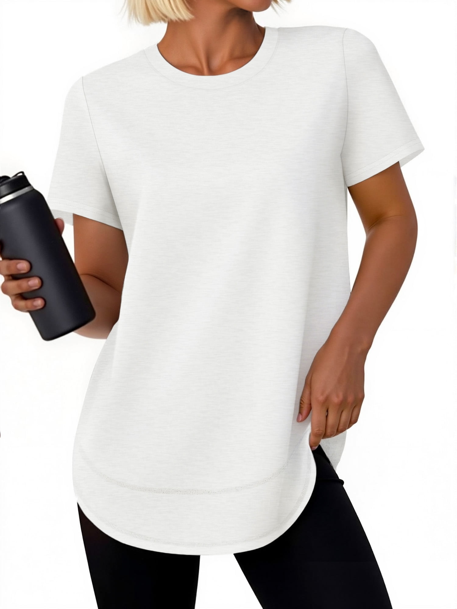 Rosvigor Womens Workout Tops Short Sleeve Tee Shirts Quick Dry Athletic ...