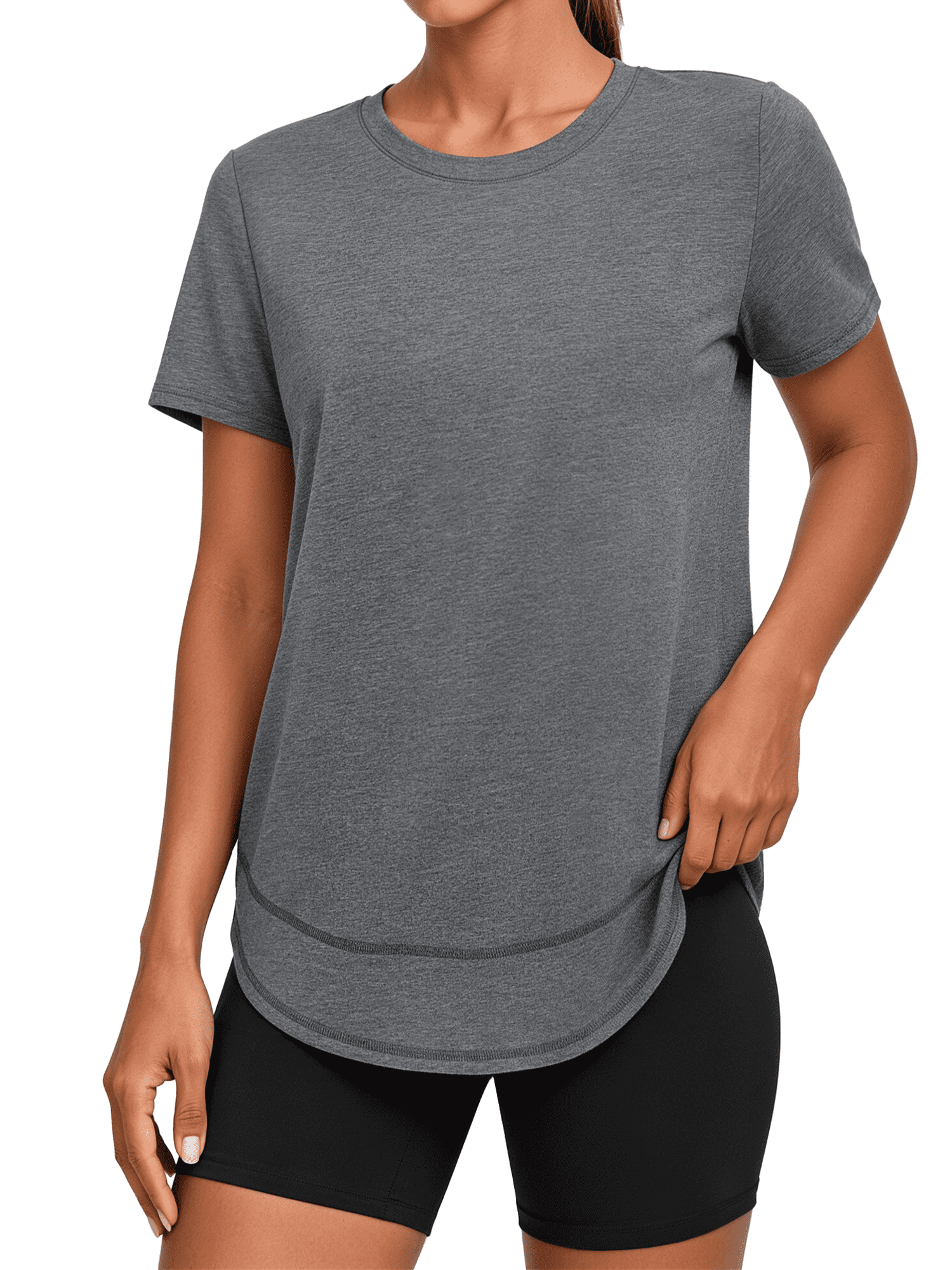 Rosvigor, Womens Workout Tops, Short Sleeve Tee, Quick Dry Activewear ...
