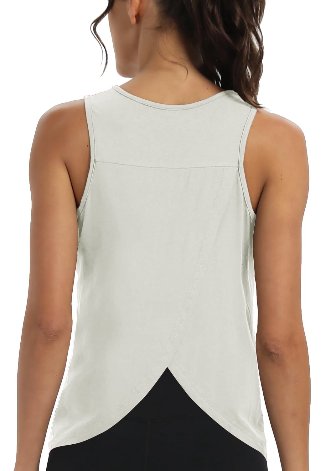 Rosvigor Workout Tops for Women Open Back Loose Fit Tank Tops Women ...
