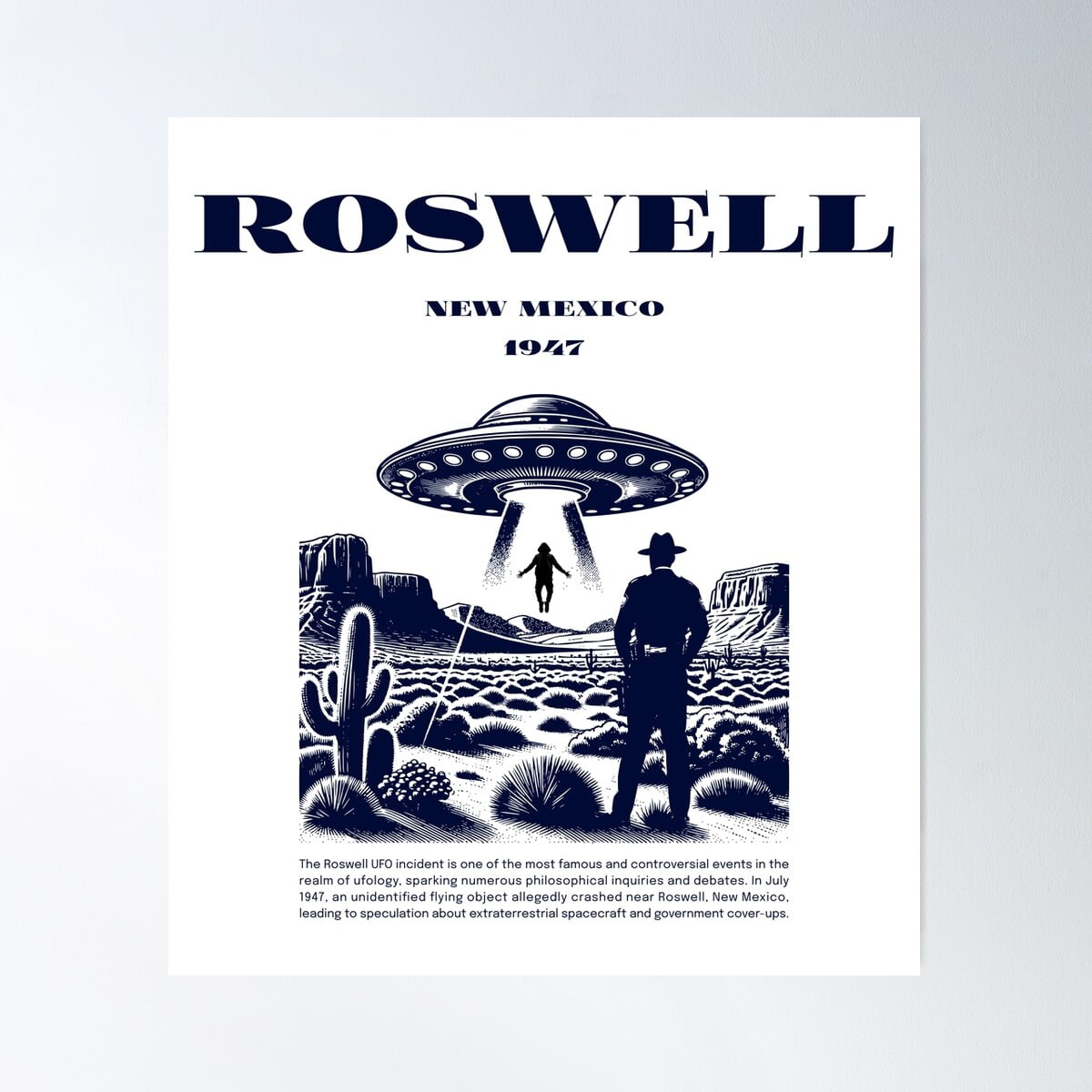 Roswell - New Mexico 1947 #2 Poster Wall Art, Modern Wall Decor For ...