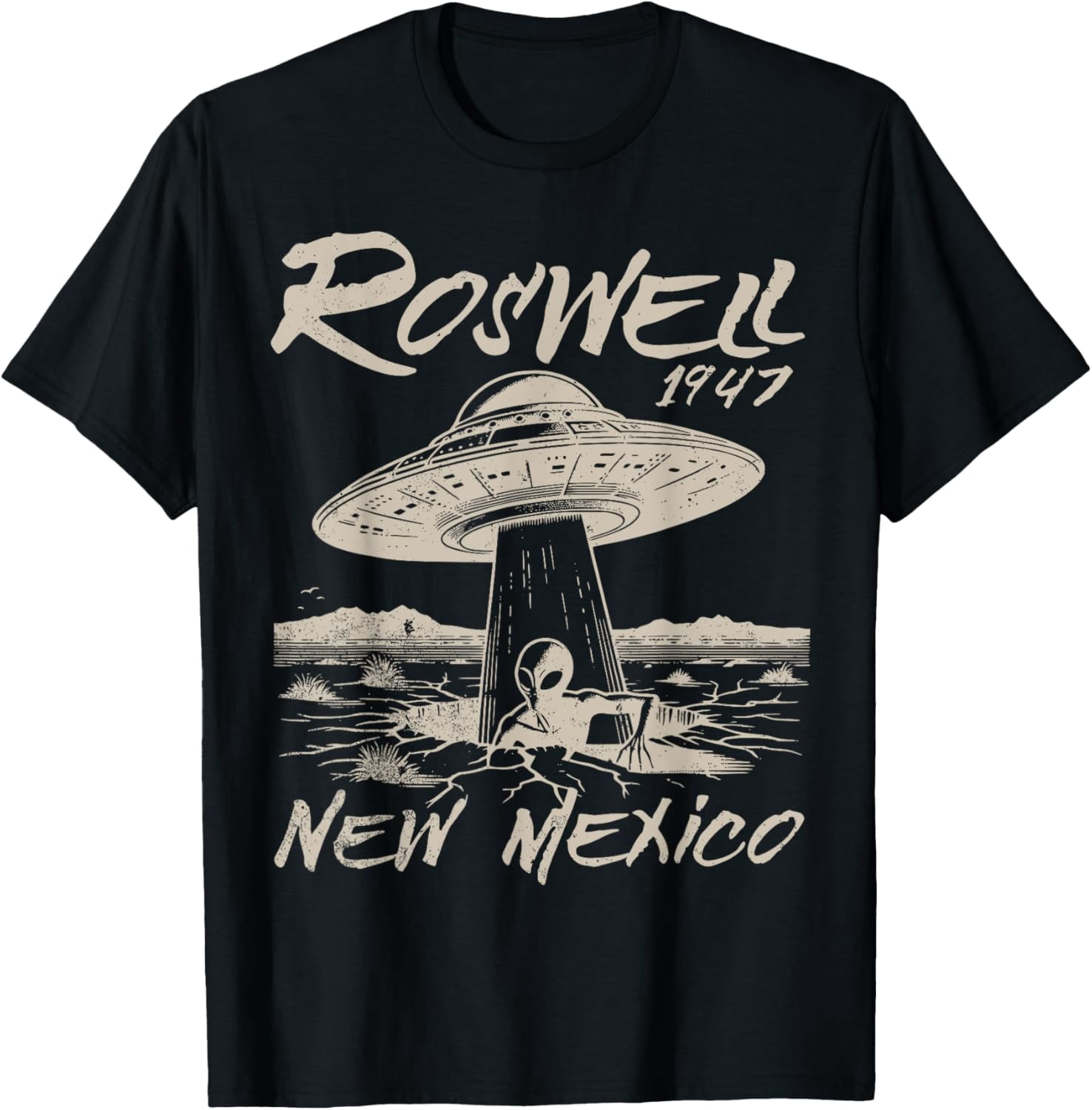 Roswell New Mexico 1947 Alien Abduction UFO Crash Vintage T-Shirt ...