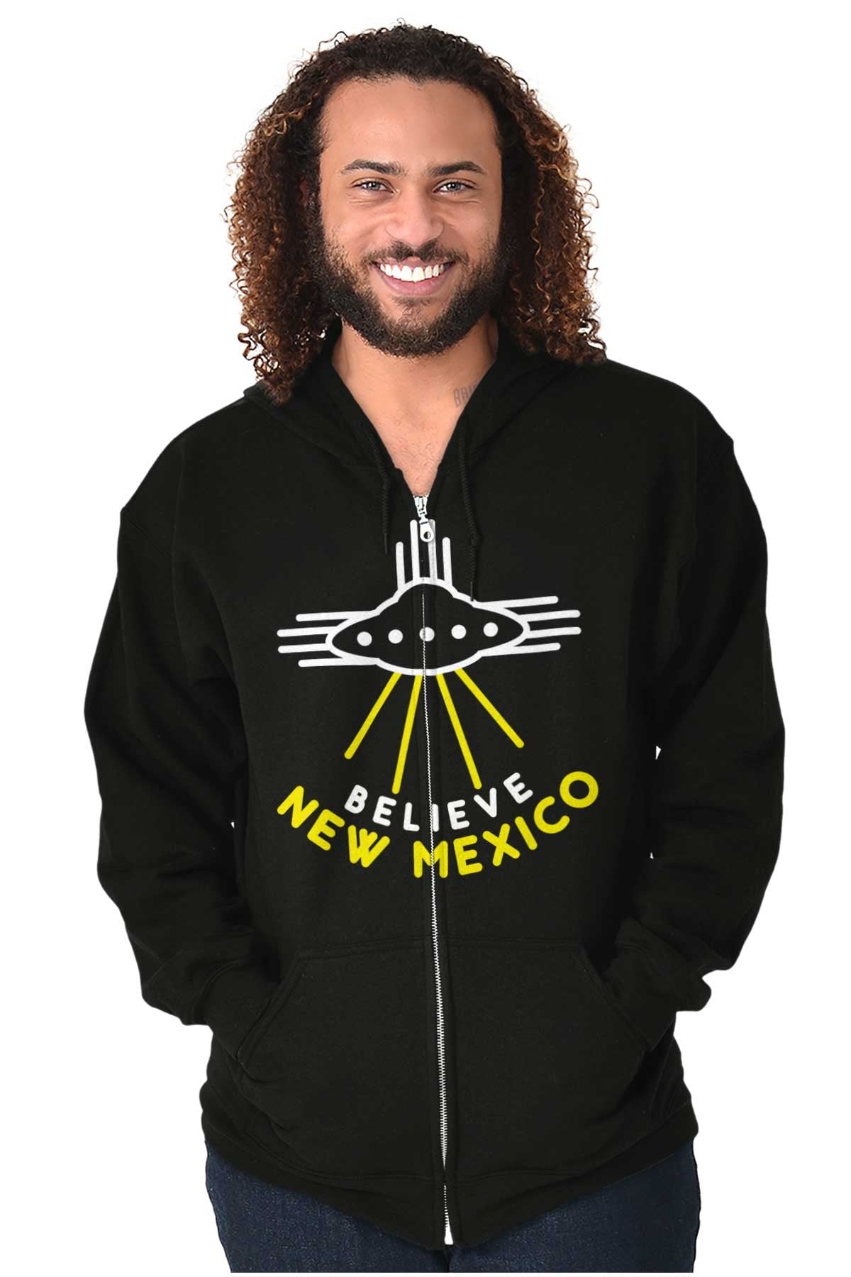 Roswell New Mexico Believe UFO Aliens Zip Up Hoodie Men's Women's ...