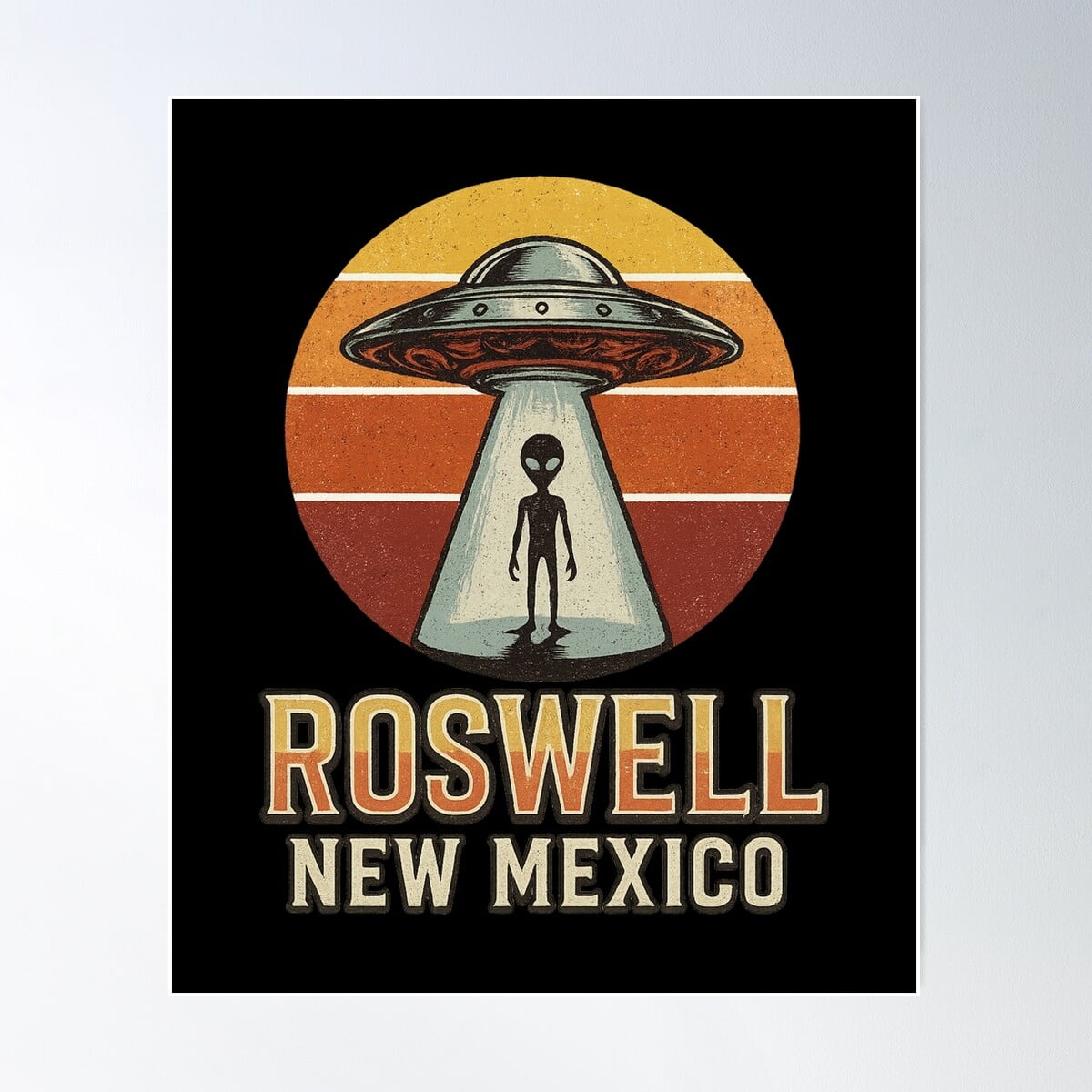Roswell New Mexico Ufo Alien Poster Wall Art, Modern Wall Decor For ...