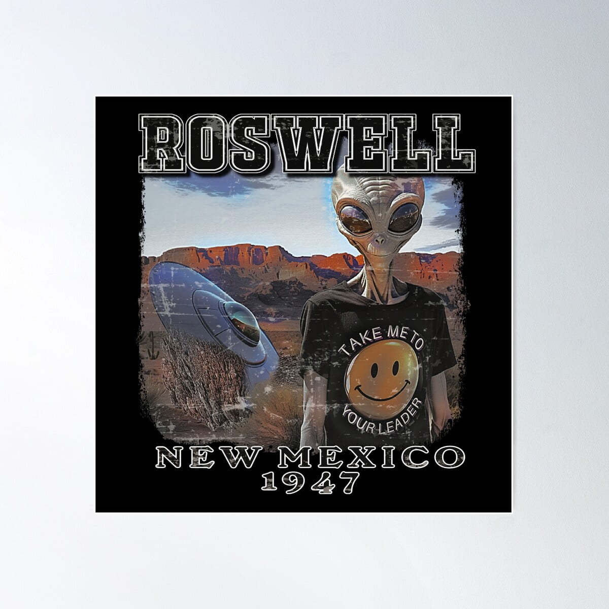 Roswell New Mexixo Poster Wall Art, Modern Wall Decor For Living Room ...