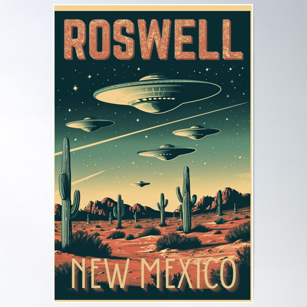 Roswell Reverie: Vintage Roswell New Mexico Graphic Tee Poster Wall Art ...