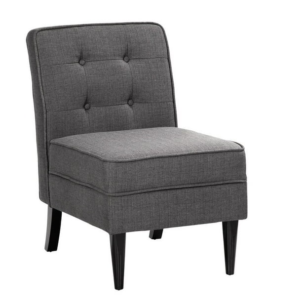 Roswell Storage Chair Sand Grafton Home Roswell Armless Button Tufted ...