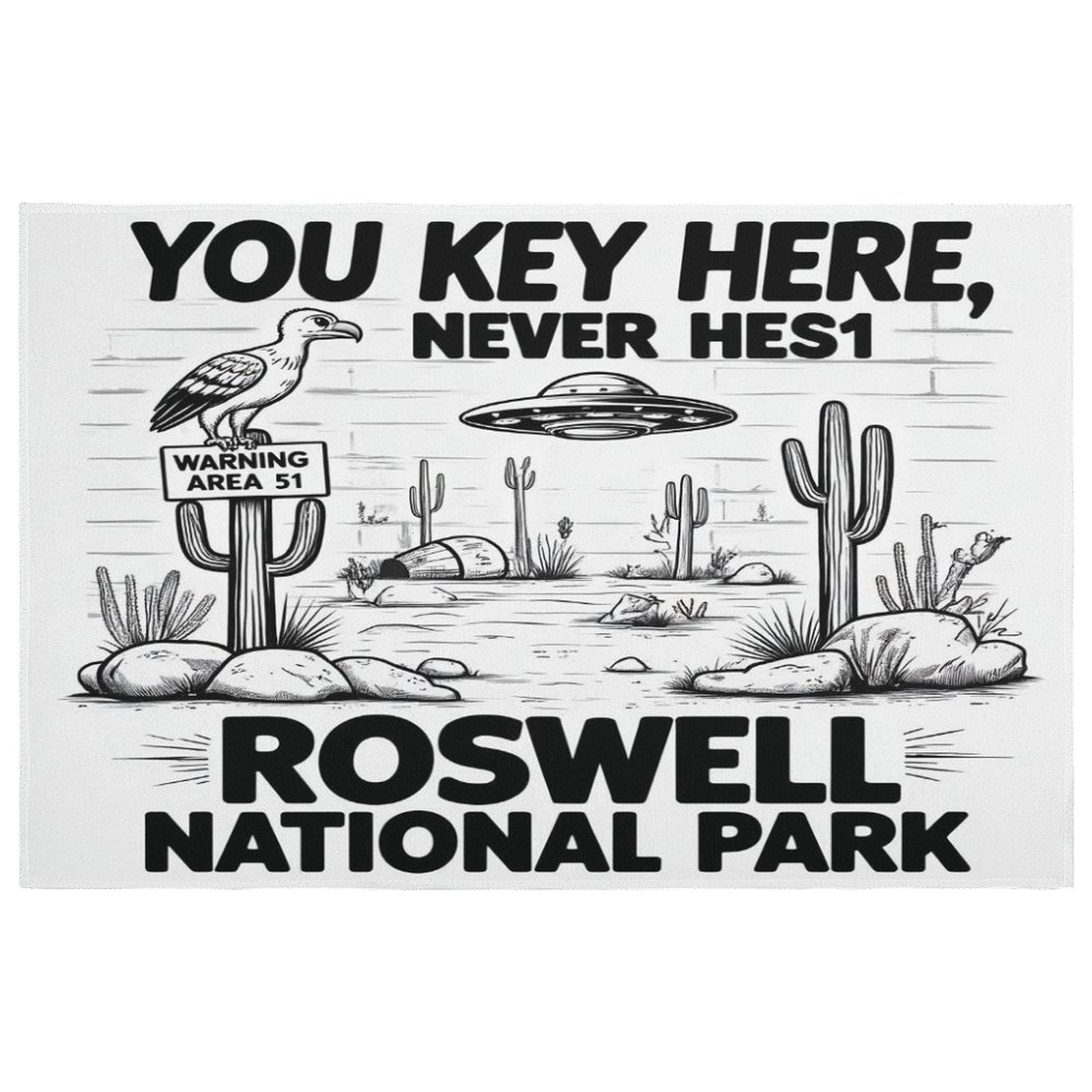 Roswell UFO Adventure Adult Home Decor Bedroom Living Room Crystal ...