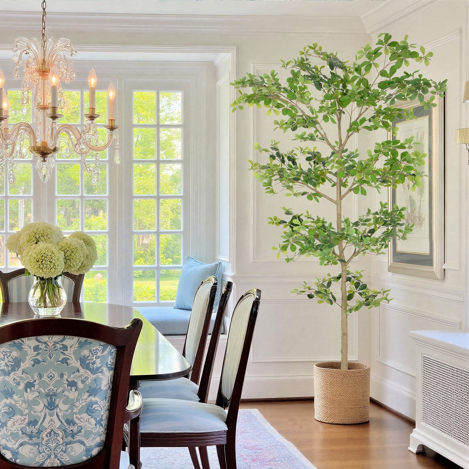 RosyHaven 8ft Large Faux Black Olive Tree with Realistic Leaves and ...
