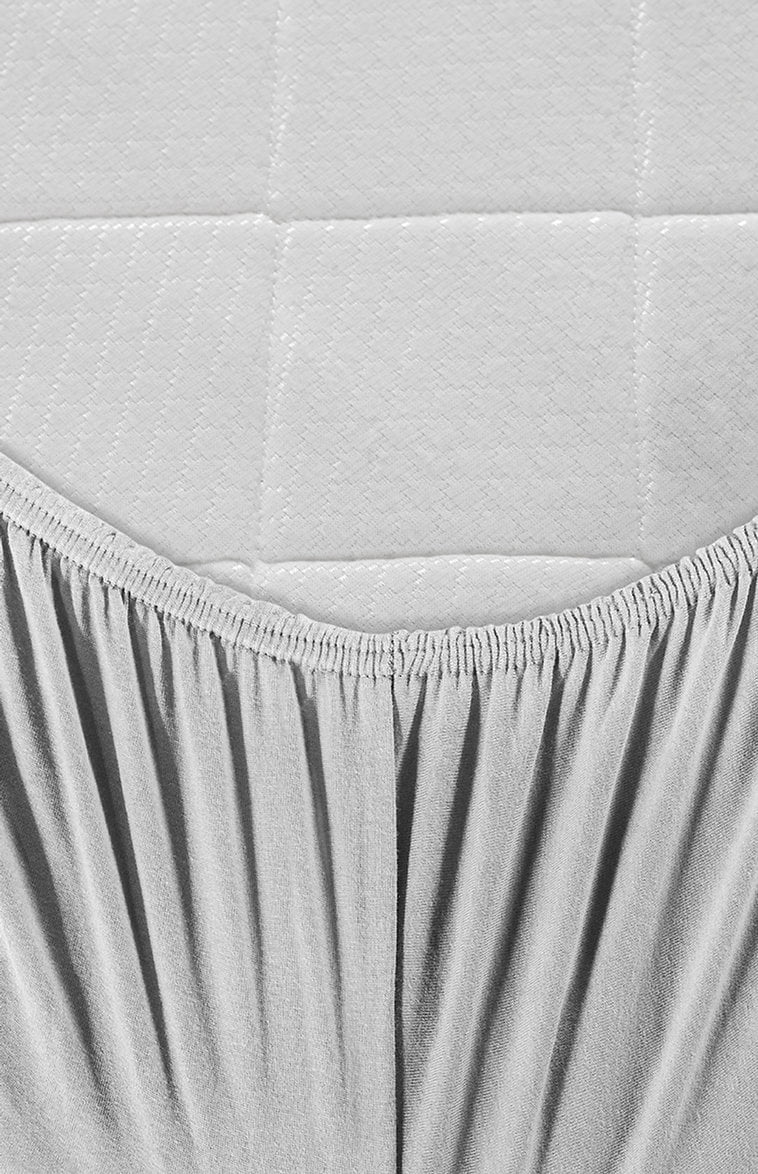 Rosyn Home 100% Turkish Cotton Jersey Fitted Sheet, Queen Size, Light ...