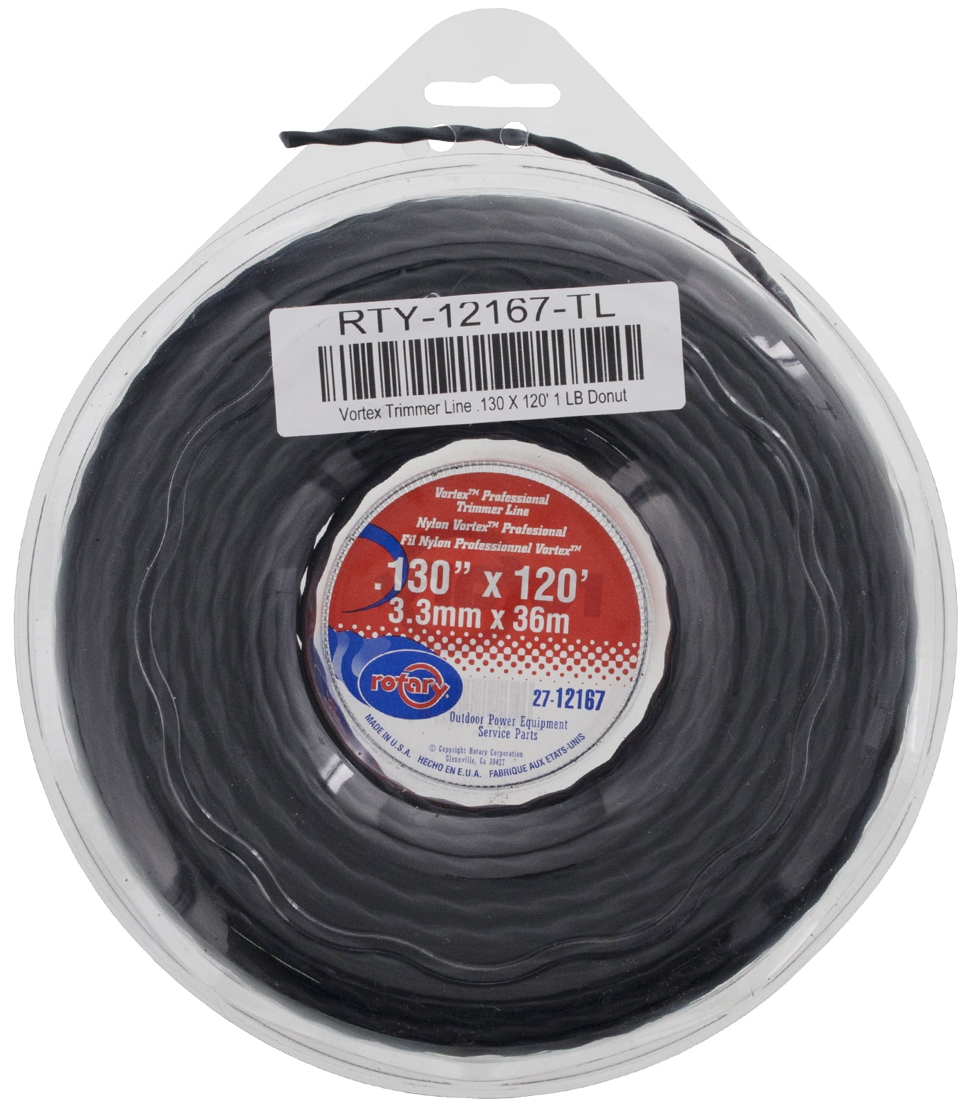 Rotary 12167 Trimmer Line .130 X 120' Vortex Large Donut - Walmart.com