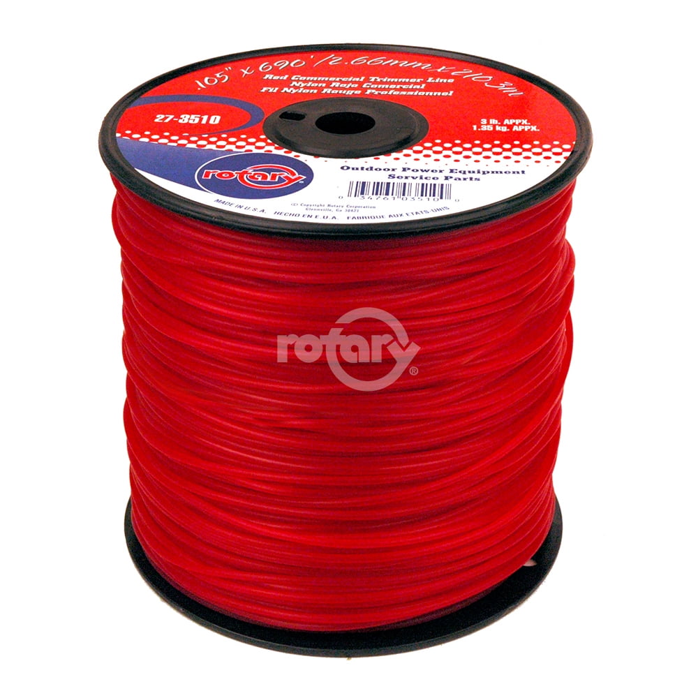 Rotary 3510 Trimmer Line .105 3lb Spool Red Commercial - Walmart.com
