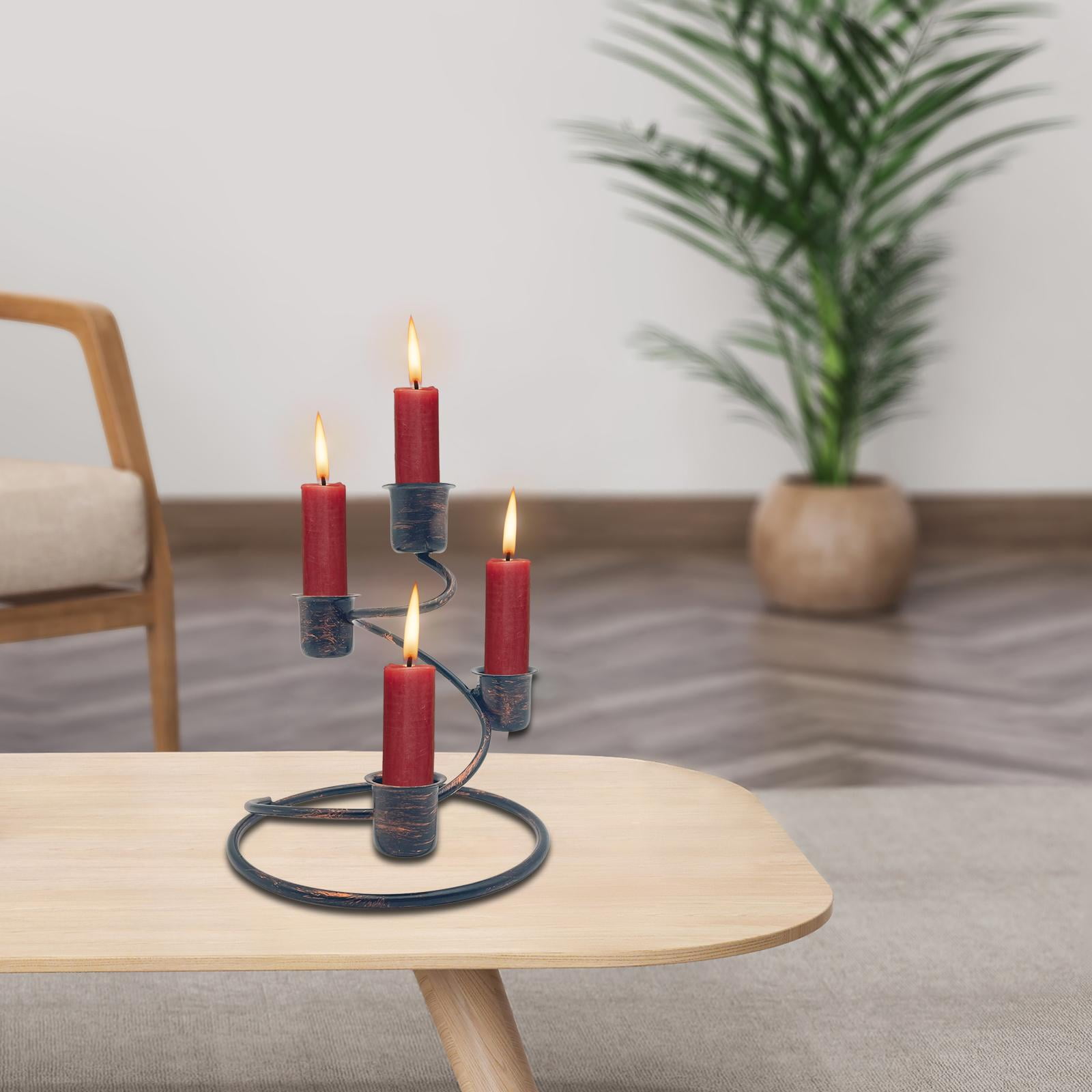 Rotary Candles Holder Candlestick Crafts Decorative Rustic Tabletop ...