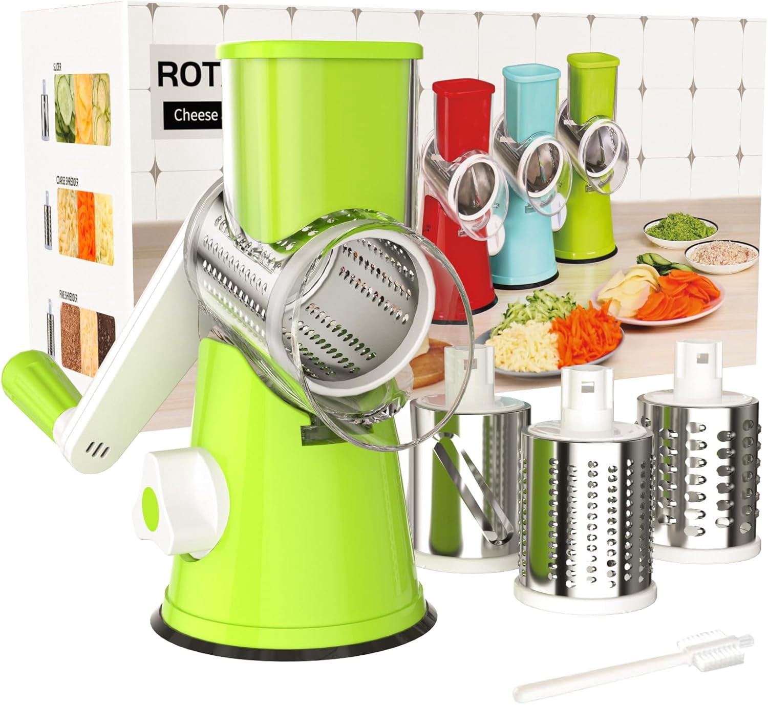 Rotary Cheese Grater Hand Crank Cheese Shredder for Fresh Cheese ...