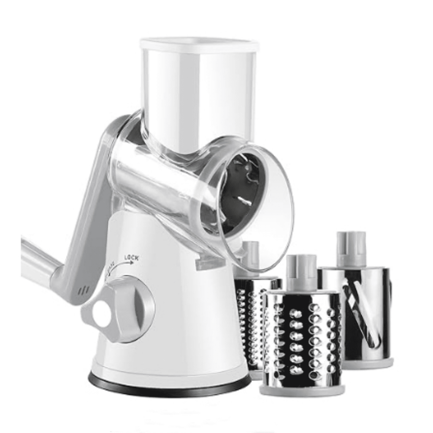 Rotary Cheese Grater with Handle, Kitchen Speed Hand Crank Vegetable ...
