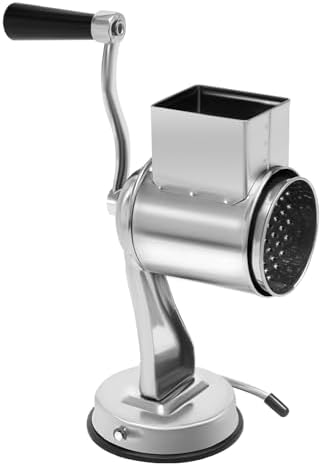 Rotary Cheese Grater with Handle, Vegetable Slicer Cutter, Stainless ...