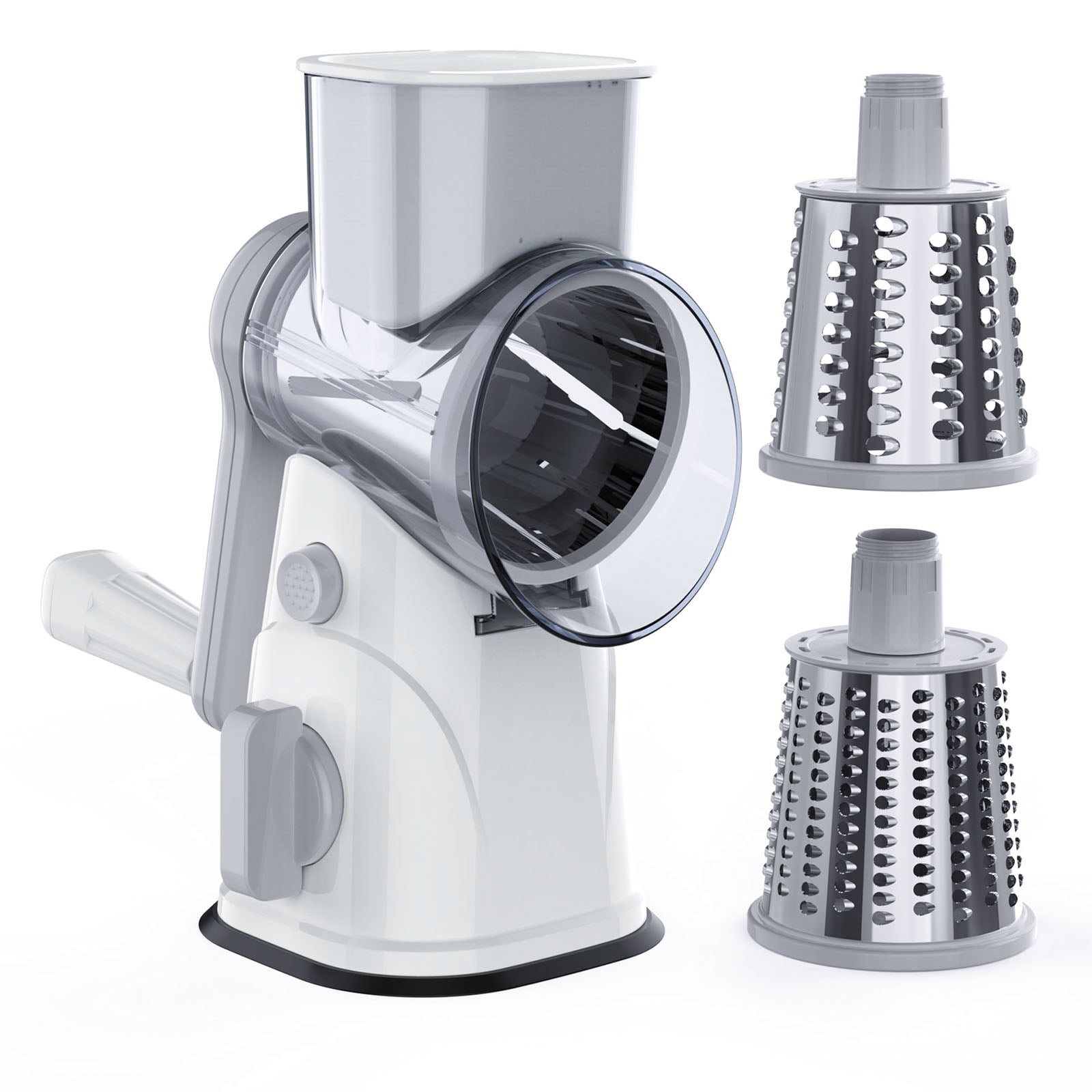 Rotary Cheese Grater for Kitchen, Hand Crank Cheese Shredder with 3 ...