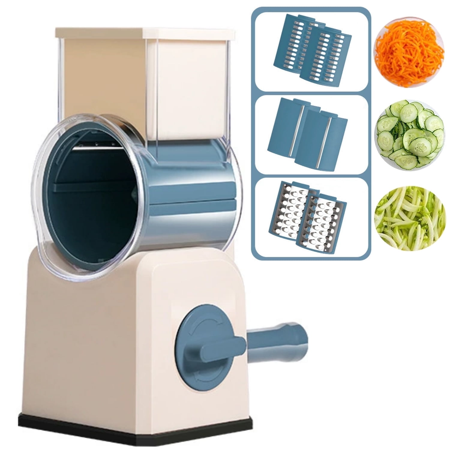 FANGNISN Rotary Cheese Grater, Kitchen Mandoline Vegetable Slicer with ...