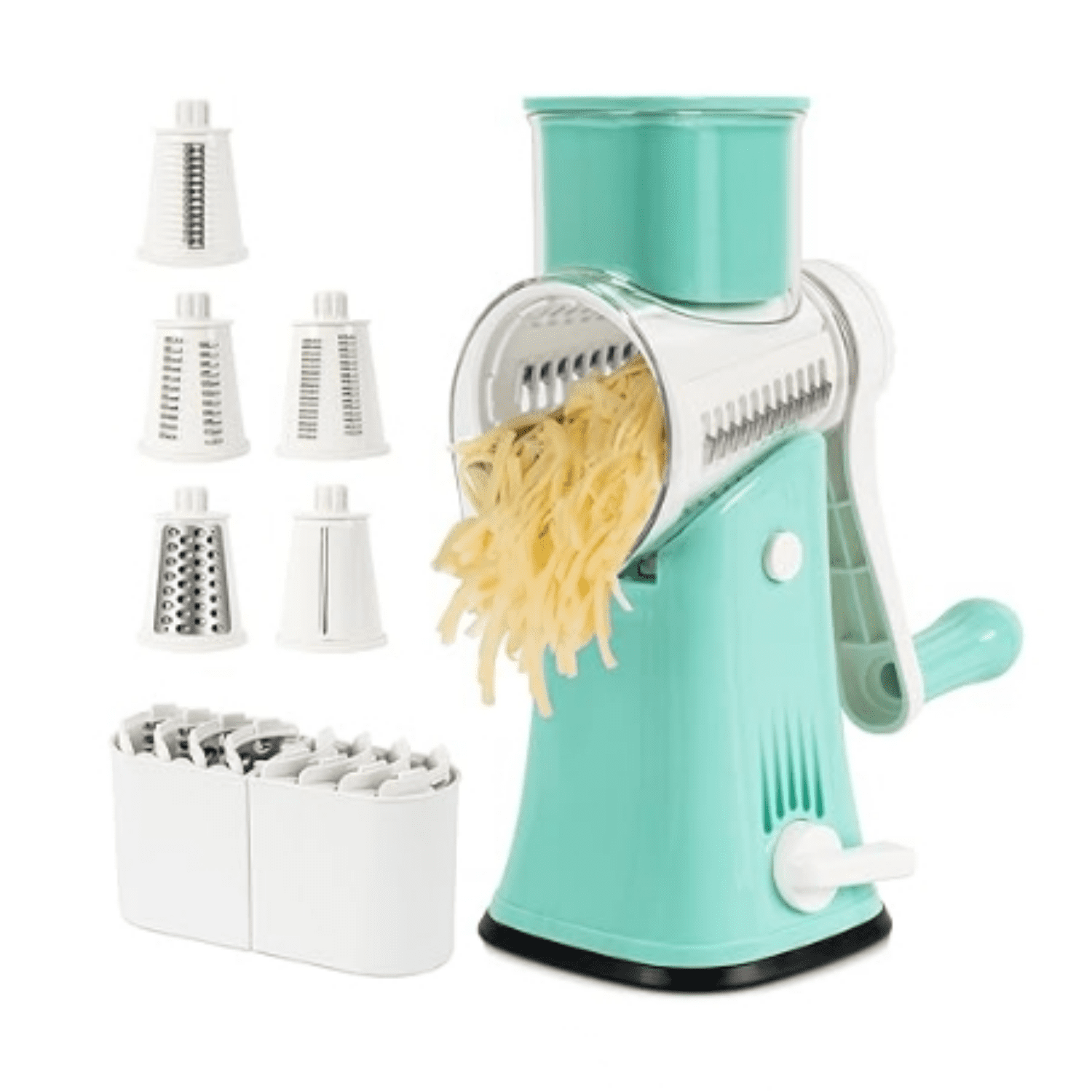 Rotary Cheese Grater for Kitchen, Upgraded Hand Crank Shredder with ...