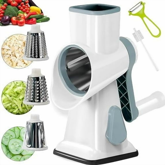 Rotary Cheese Grater Multi-Purpose Stainless Steel Cheese Shredder ...