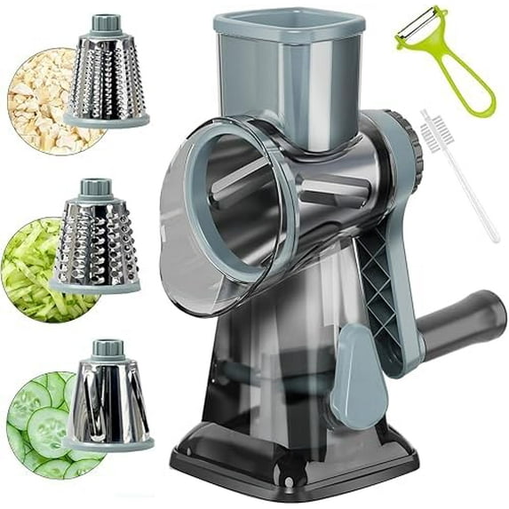 Rotary Cheese Grater Multi-Purpose Stainless Steel Cheese Shredder ...