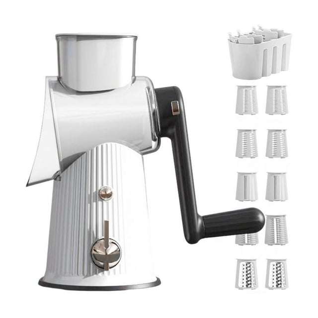 Rotary Cheese Grater | Multifunctional 5 Interchangeable Cuts Cheese ...