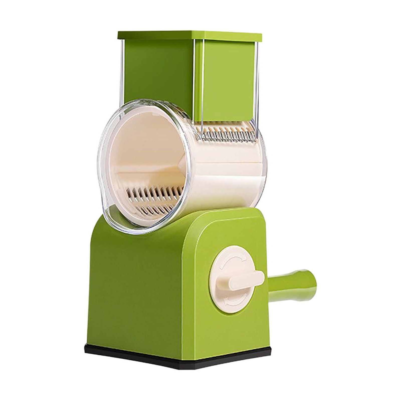 Rotary Cheese Grater Round Mandolin Slicer, Handheld Hashbrown Shredder ...