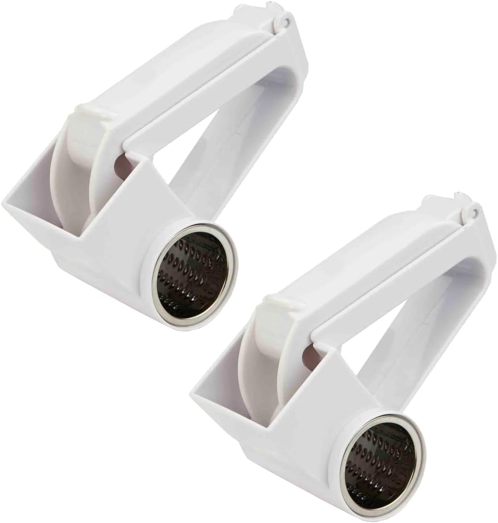 Rotary Cheese Grater With Handle (2 Pack) White,Manual Kitchen Cheese ...