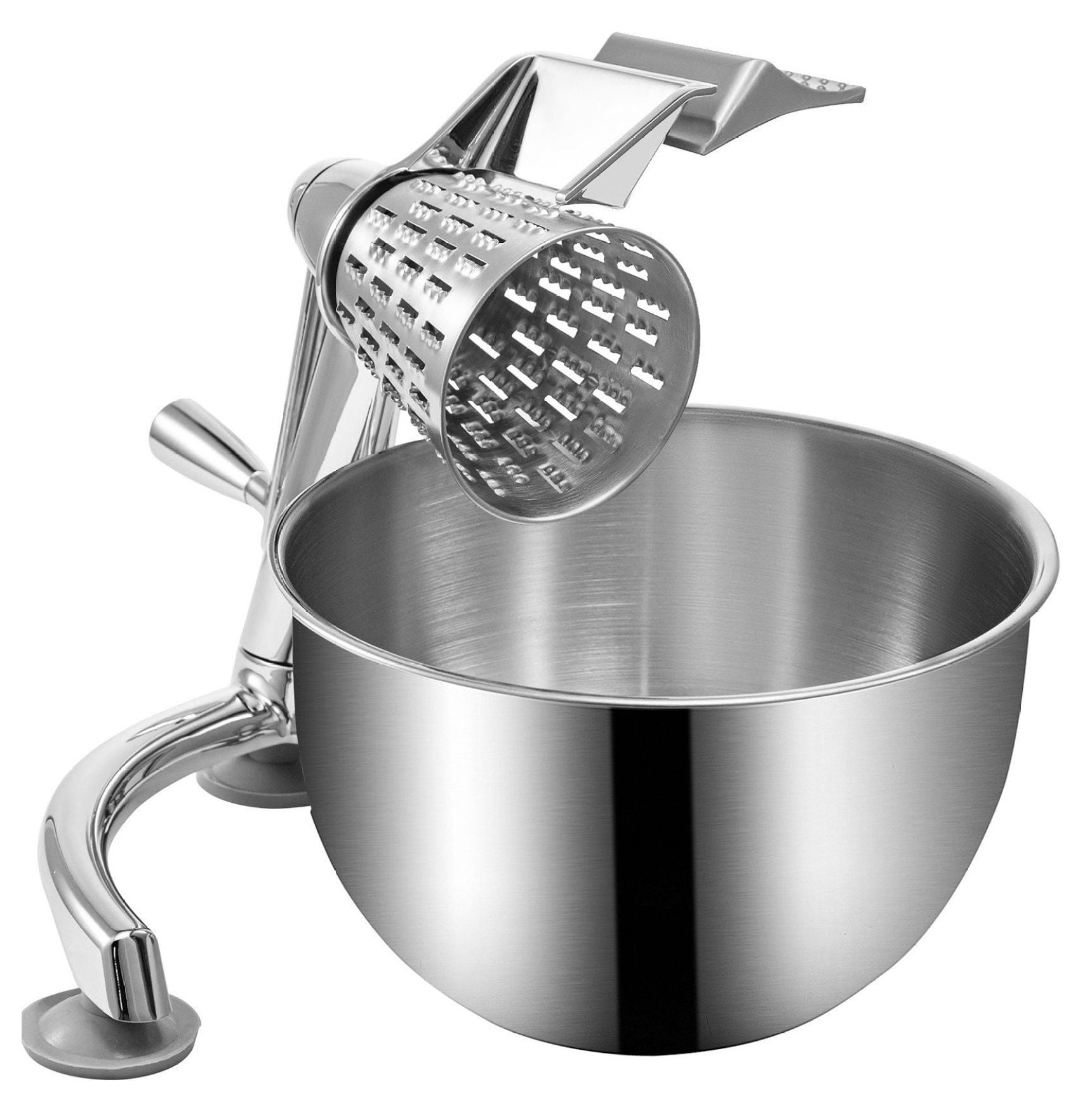 Rotary Cheese Grater, Zinc Alloy Vegetable Mandoline 5-Cone, Manual ...