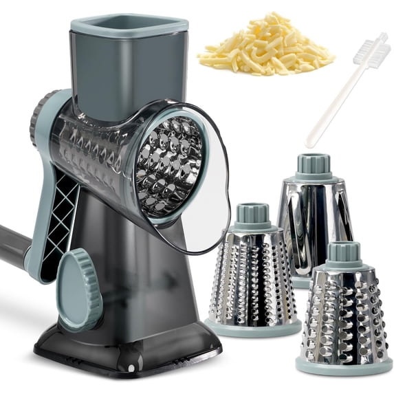 Rotary Cheese Grater with Handle Vegetable Cheese Shredder Slicer ...