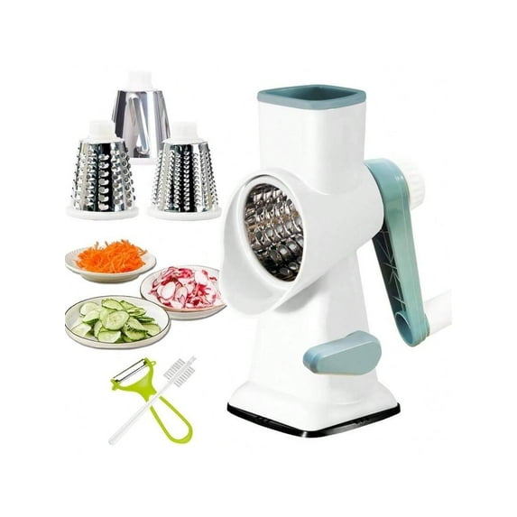 Rotary Cheese Grater with Suction Base & Brush, Versatile Shredder ...