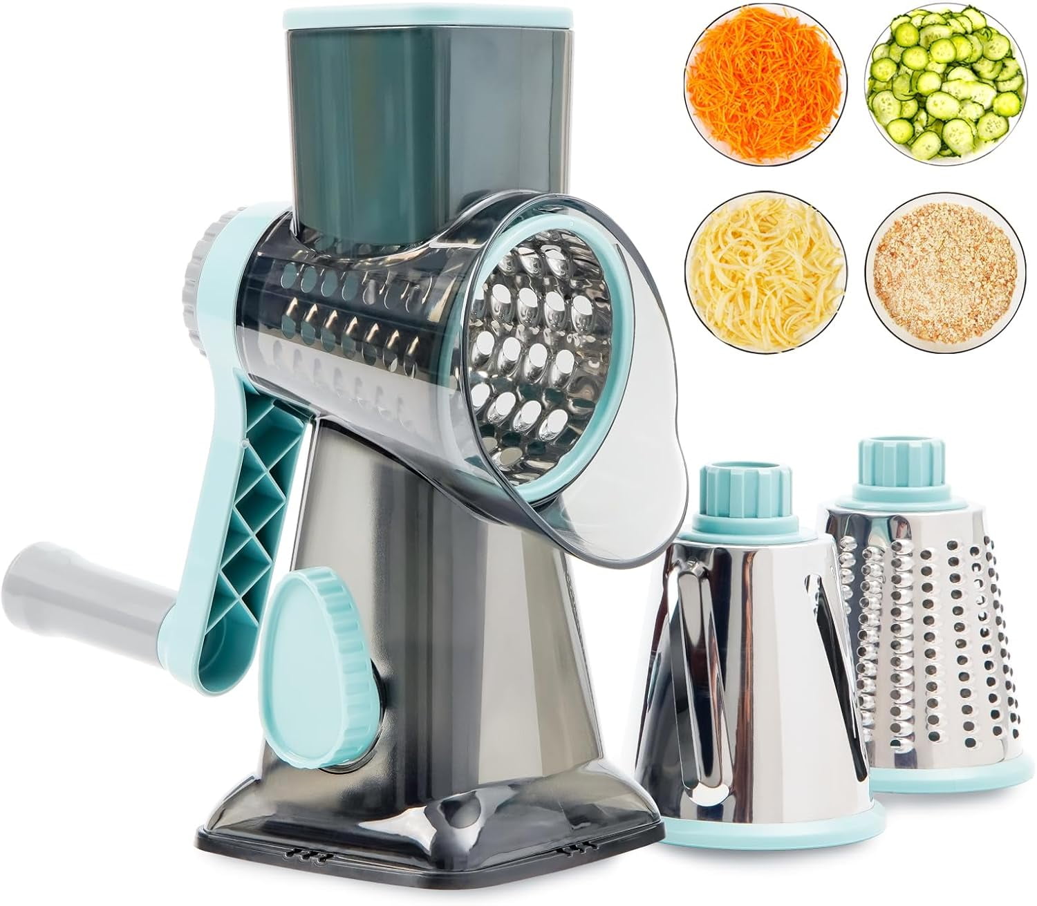 Rotary Cheese Grinder, Manual Crank Cheese Shredder With Anti Slip Base ...