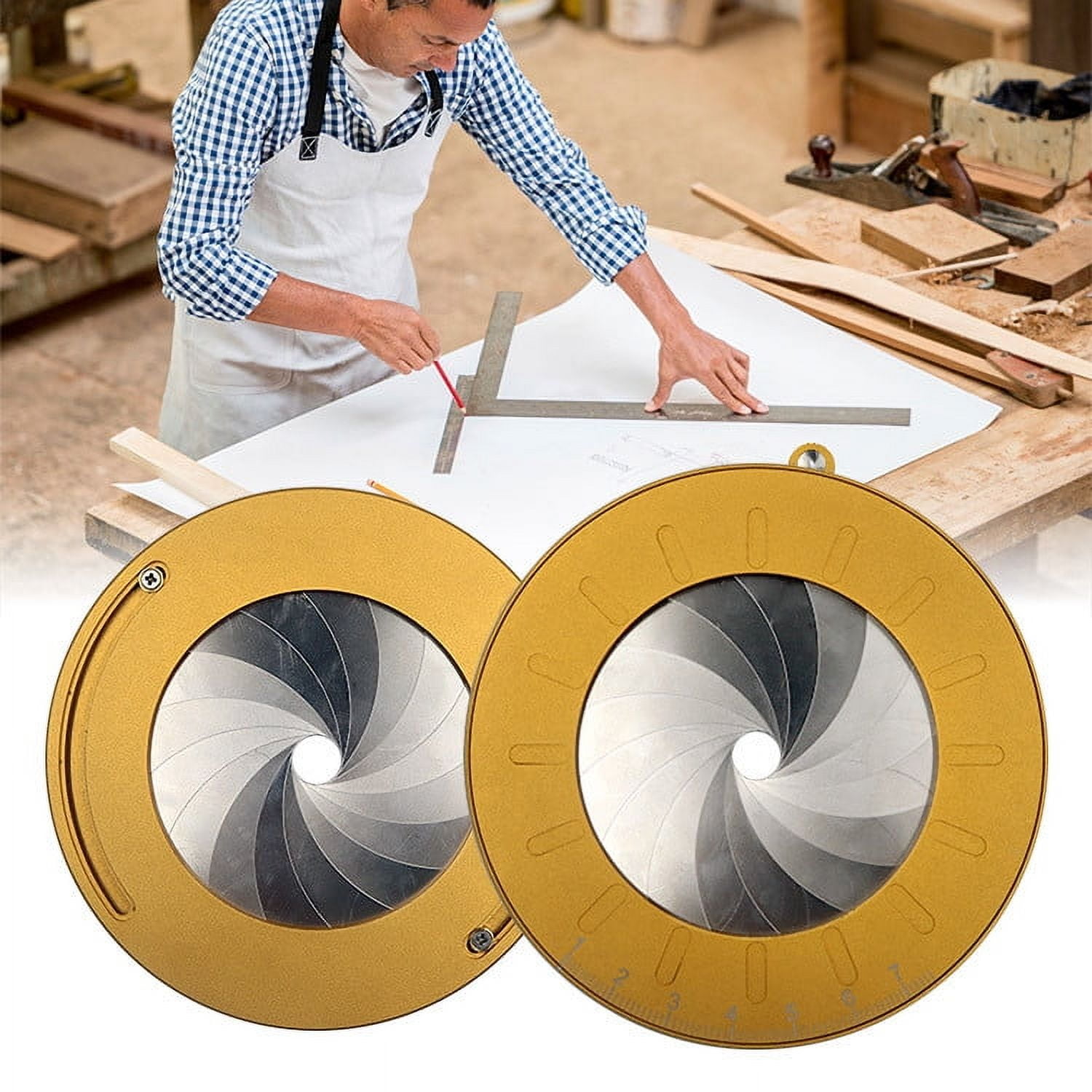 Rotary Circle Template Measuring Circle Drawing Maker - Stainless Steel ...