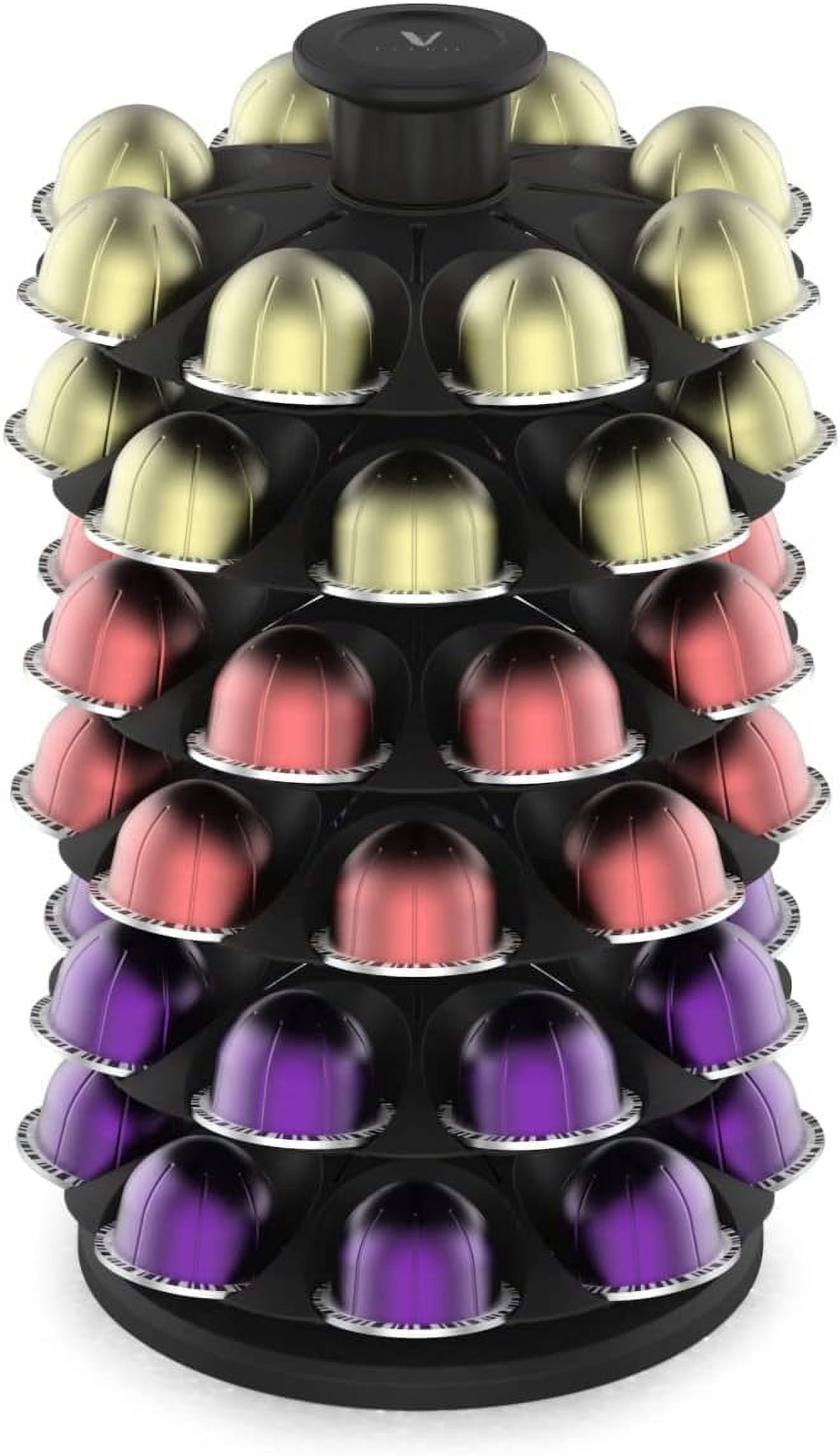 Rotary Coffee Pod Capsules Carousel Holder Organizer Compatible with 40 ...