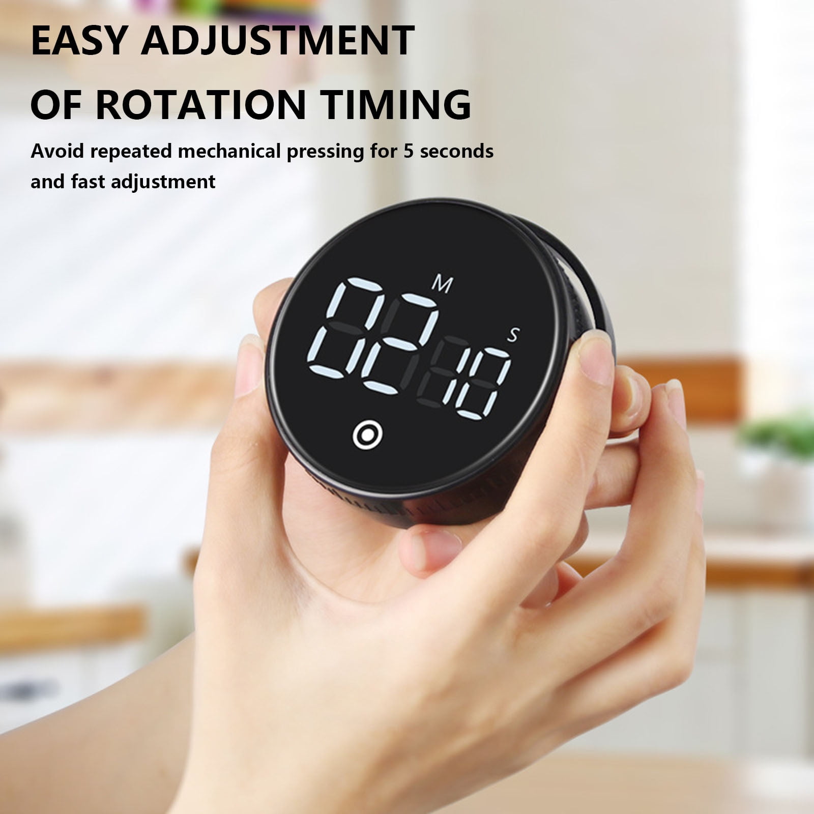 Rotary Countdown Timer Kitchen Magnetic Suction Student Reminder Baking ...