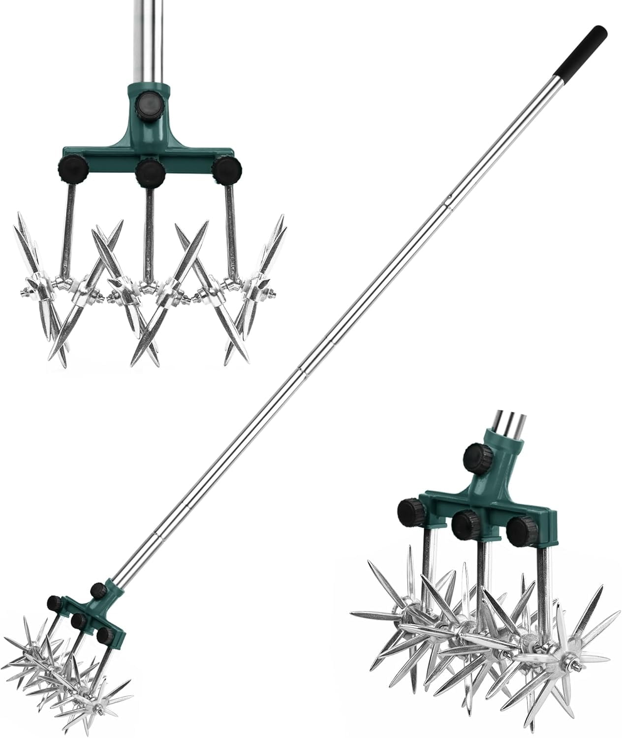 Rotary Cultivator Garden Rotary Tiller Adjustable Stainless Steel Poles ...