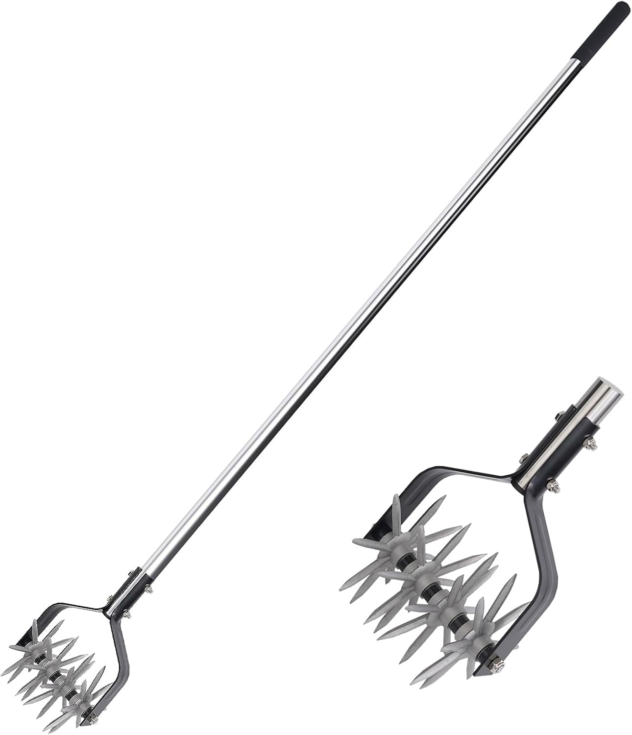 Rotary Cultivator Tool, Adjustable Garden Hand Tiller Cultivator, Long ...