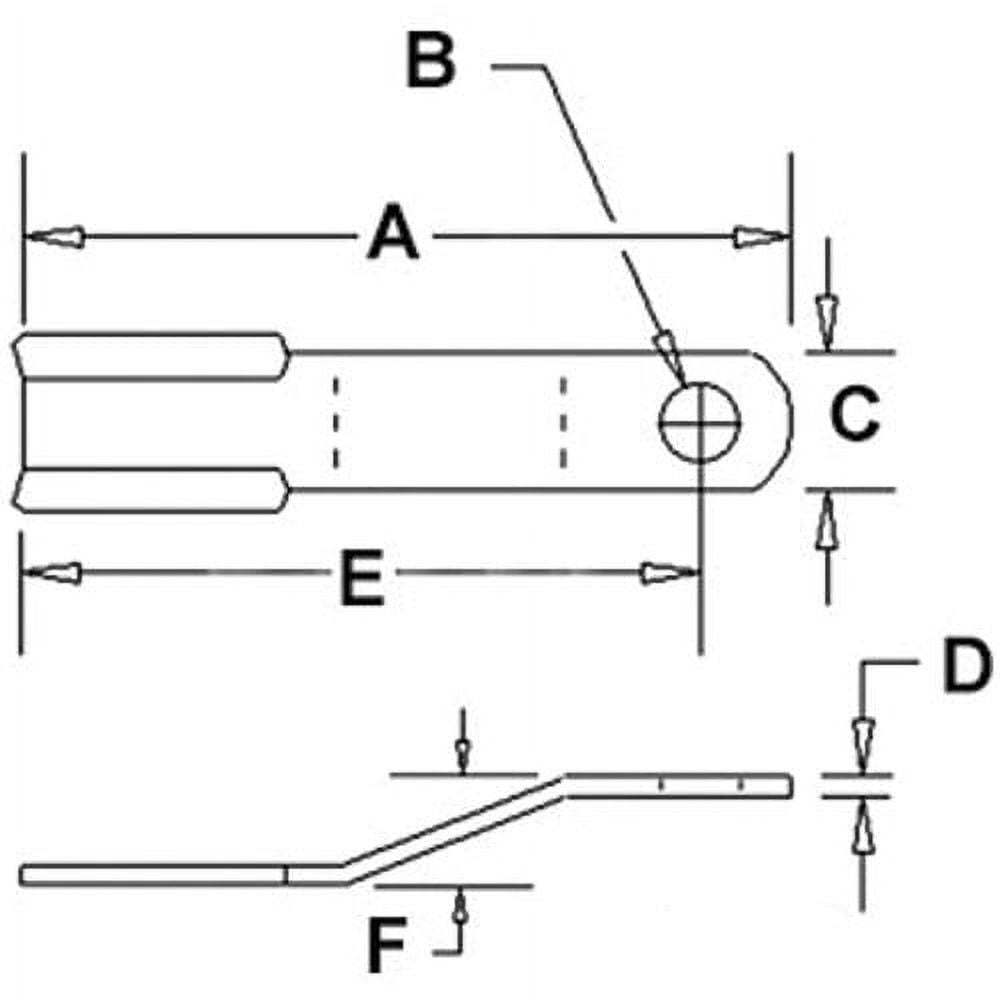 Rotary Cutter Blade Offset Double Edge fits Bush Hog 3368 86666 ...