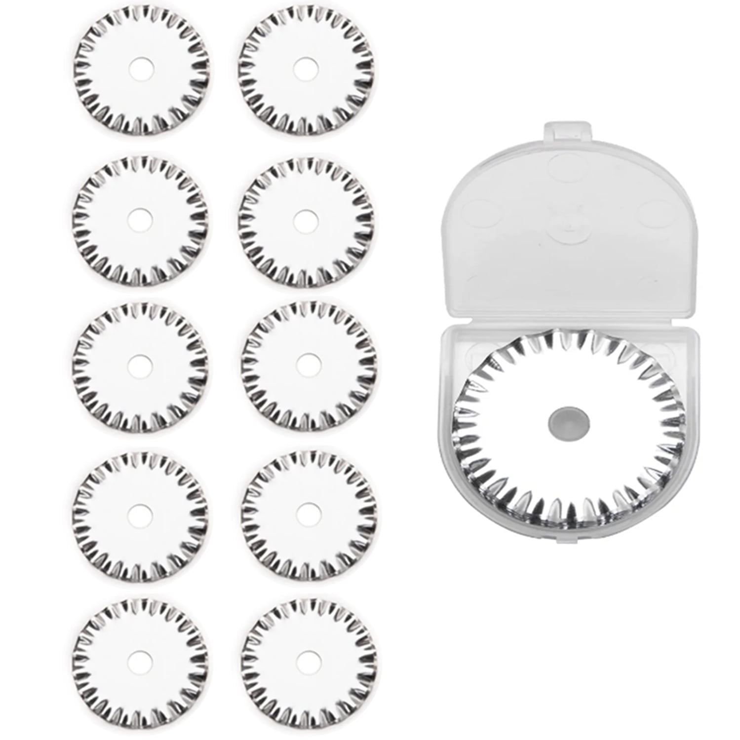 Rotary Cutter Blades, 10pcs 45mm Pinking Rotary Blades, Replacement ...