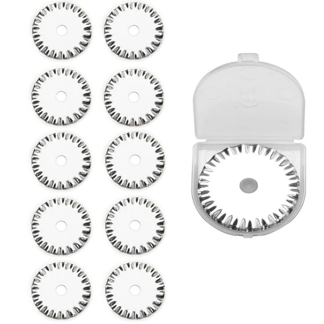 Rotary Cutter Blades, 10pcs 45mm Pinking Rotary Blades, Replacement ...