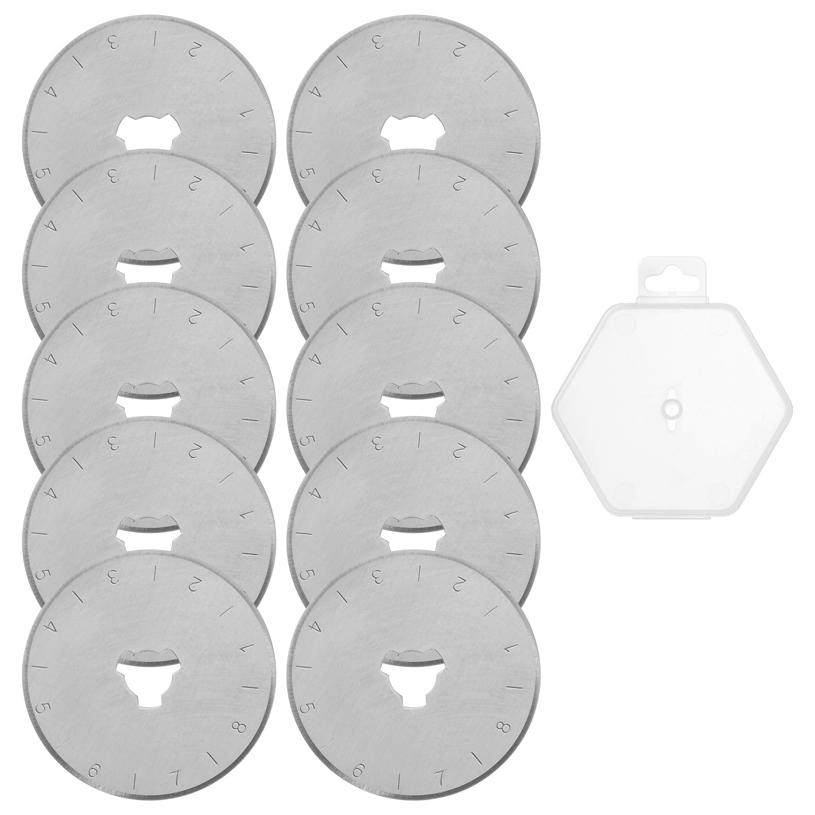 Rotary Cutter Blades 28mm SK7 Steel for Sewing, Silver Tone, 10 Pieces ...