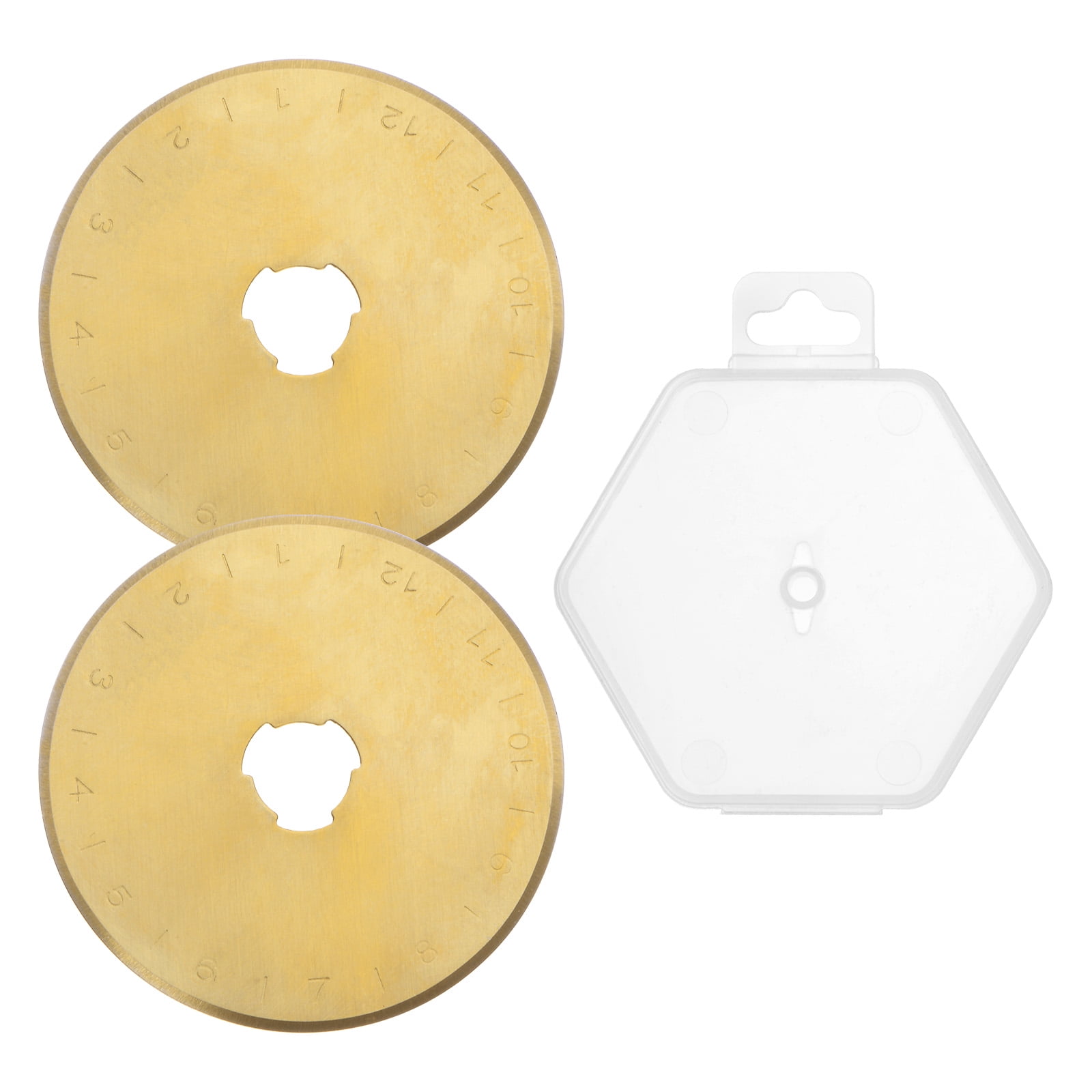 Rotary Cutter Blades 45mm Steel for Sewing, Gold Tone, 2 Pieces ...