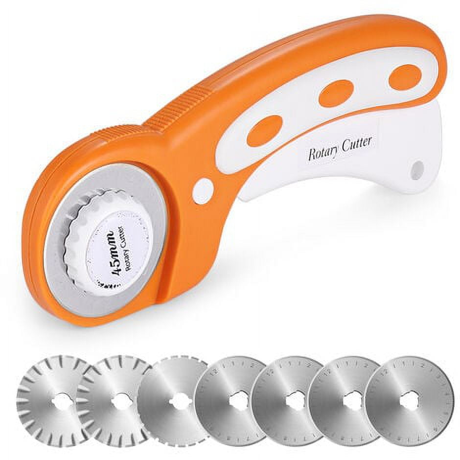 Rotary Cutter Blades, Rotary Cutter with 7 Replacement Blades Precise ...